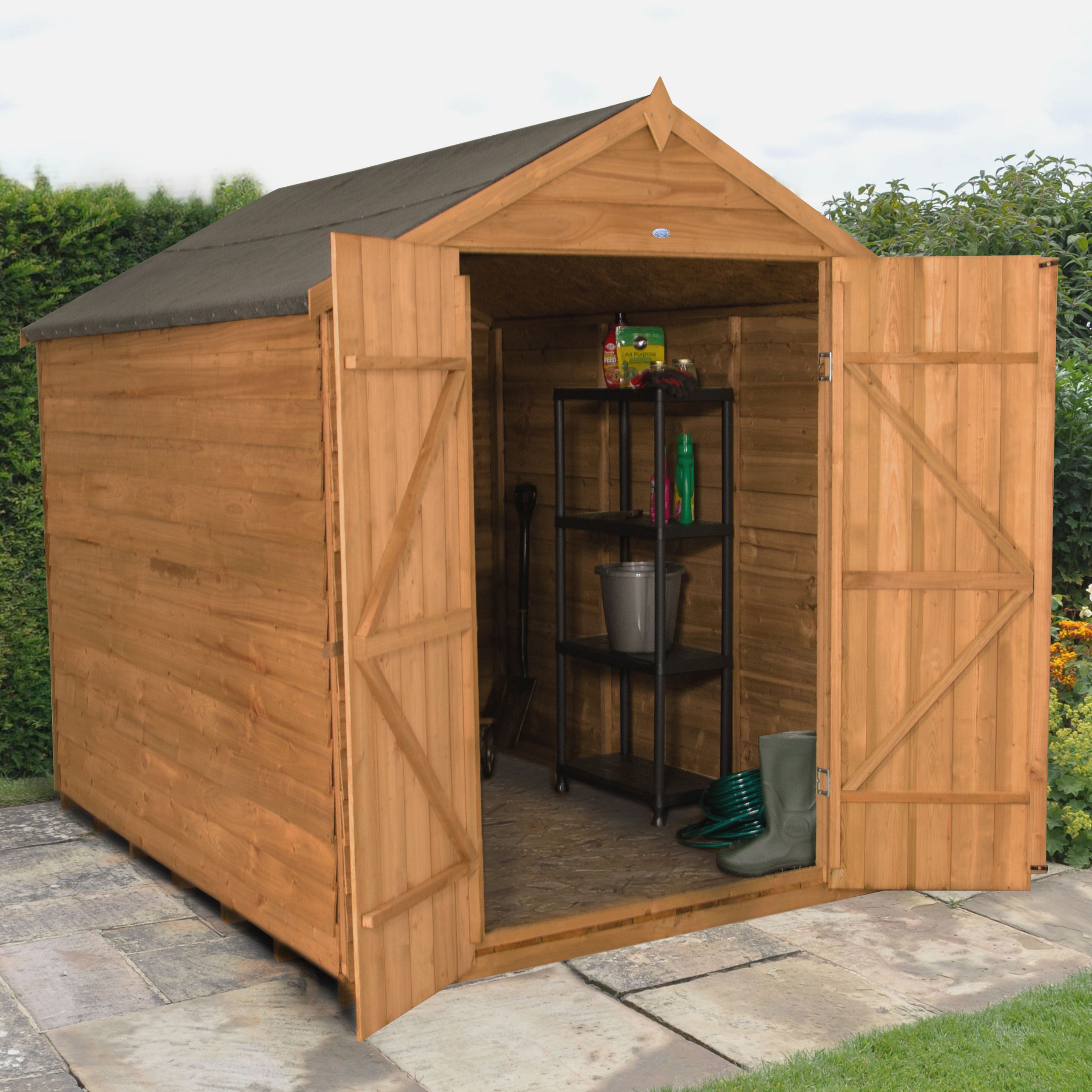 6X8 Apex Overlap Wooden Shed With Assembly Service Departments DIY