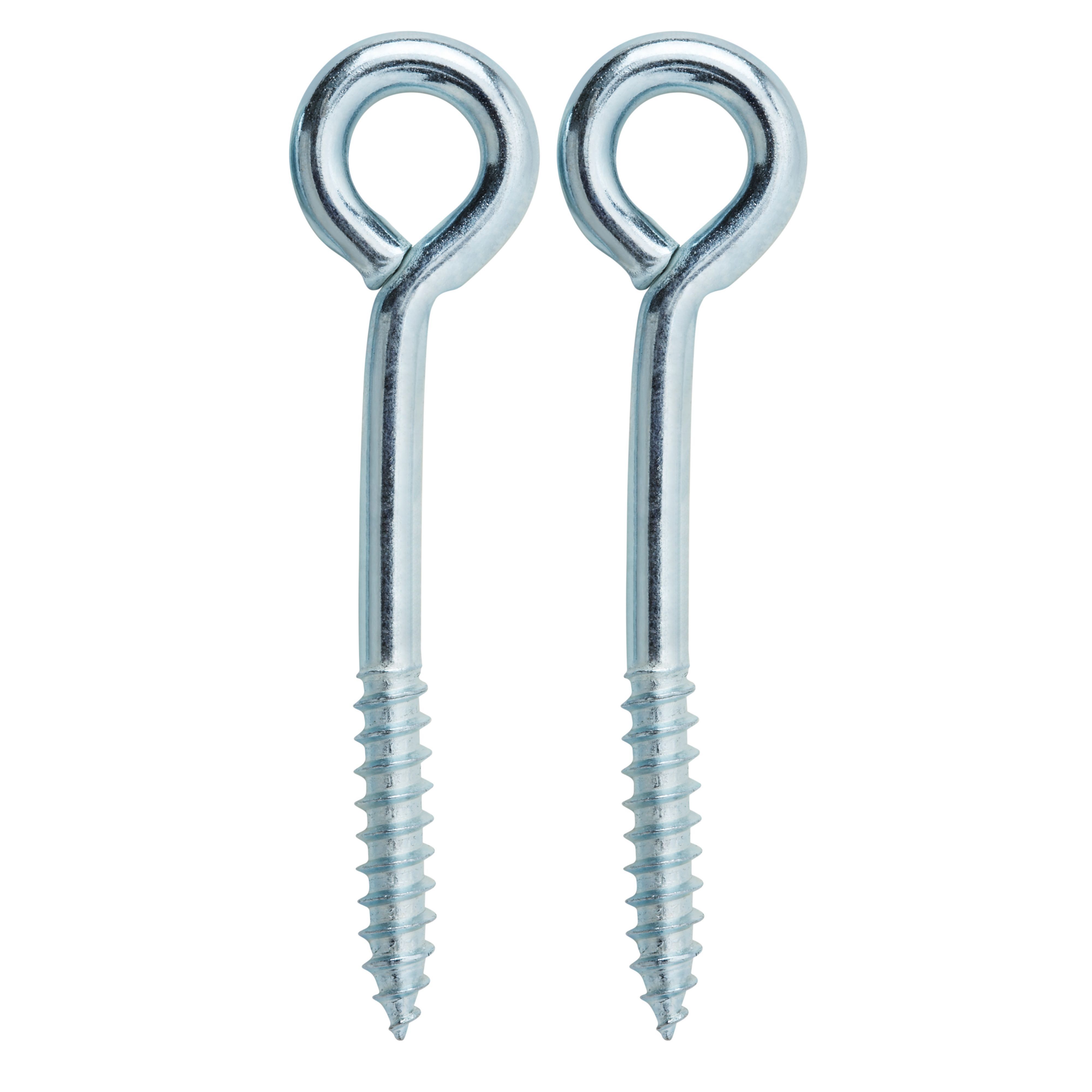 B&Q Zinc Effect Metal Screw Eye, Pack of 2 | Departments | DIY at B&Q