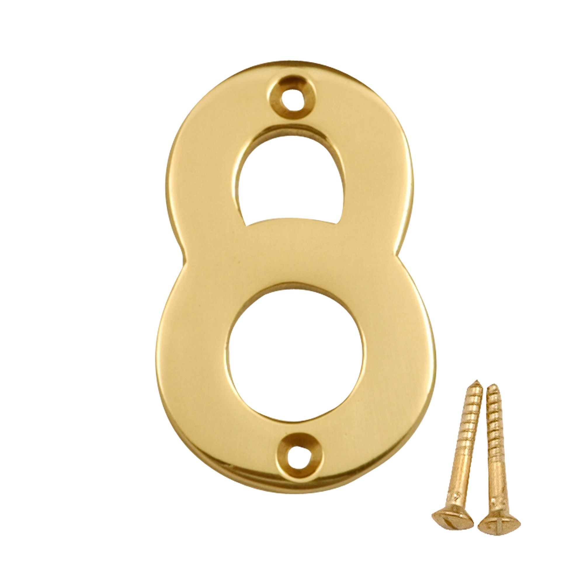 Brass House Number 8 | Departments | DIY at B&Q