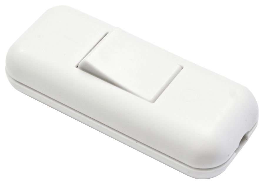 B&Q 2A 1 way White Single In-line Switch | Departments | DIY at B&Q