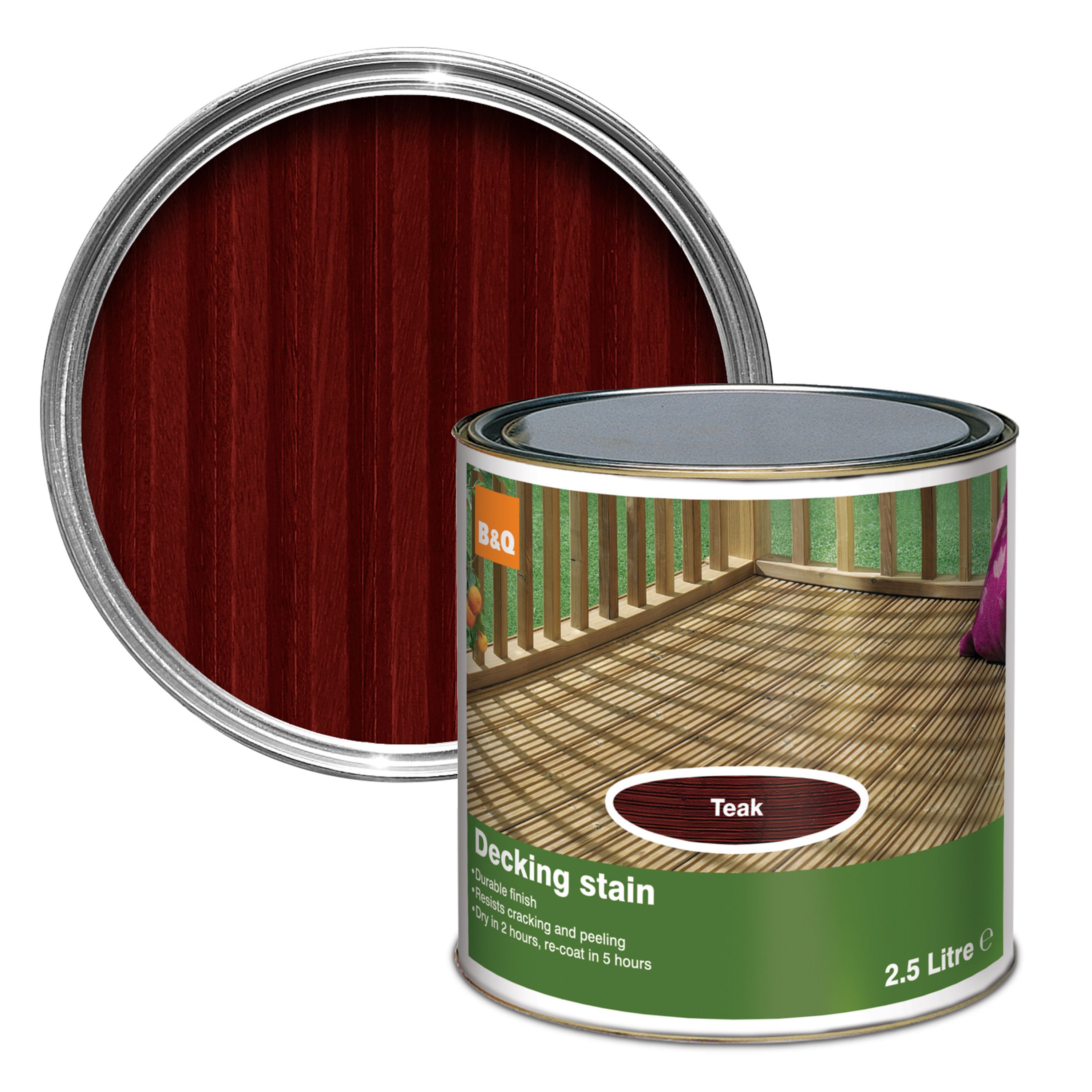 Colours Teak Matt Decking stain 2.5L | Departments | DIY at B&Q