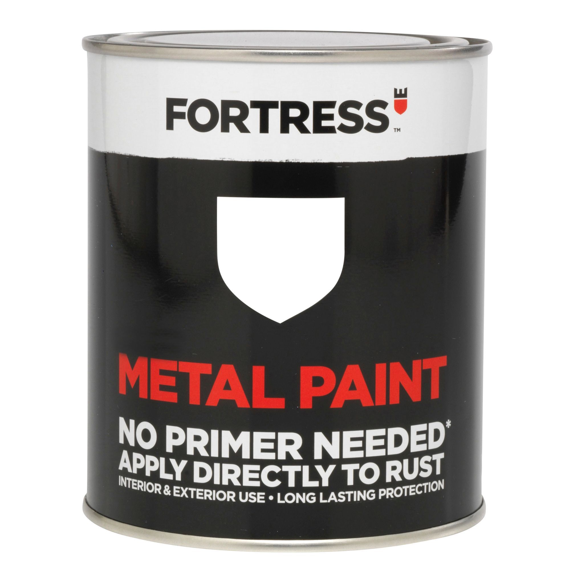Fortress White Satin Metal paint 750 ml | Departments | DIY at B&Q