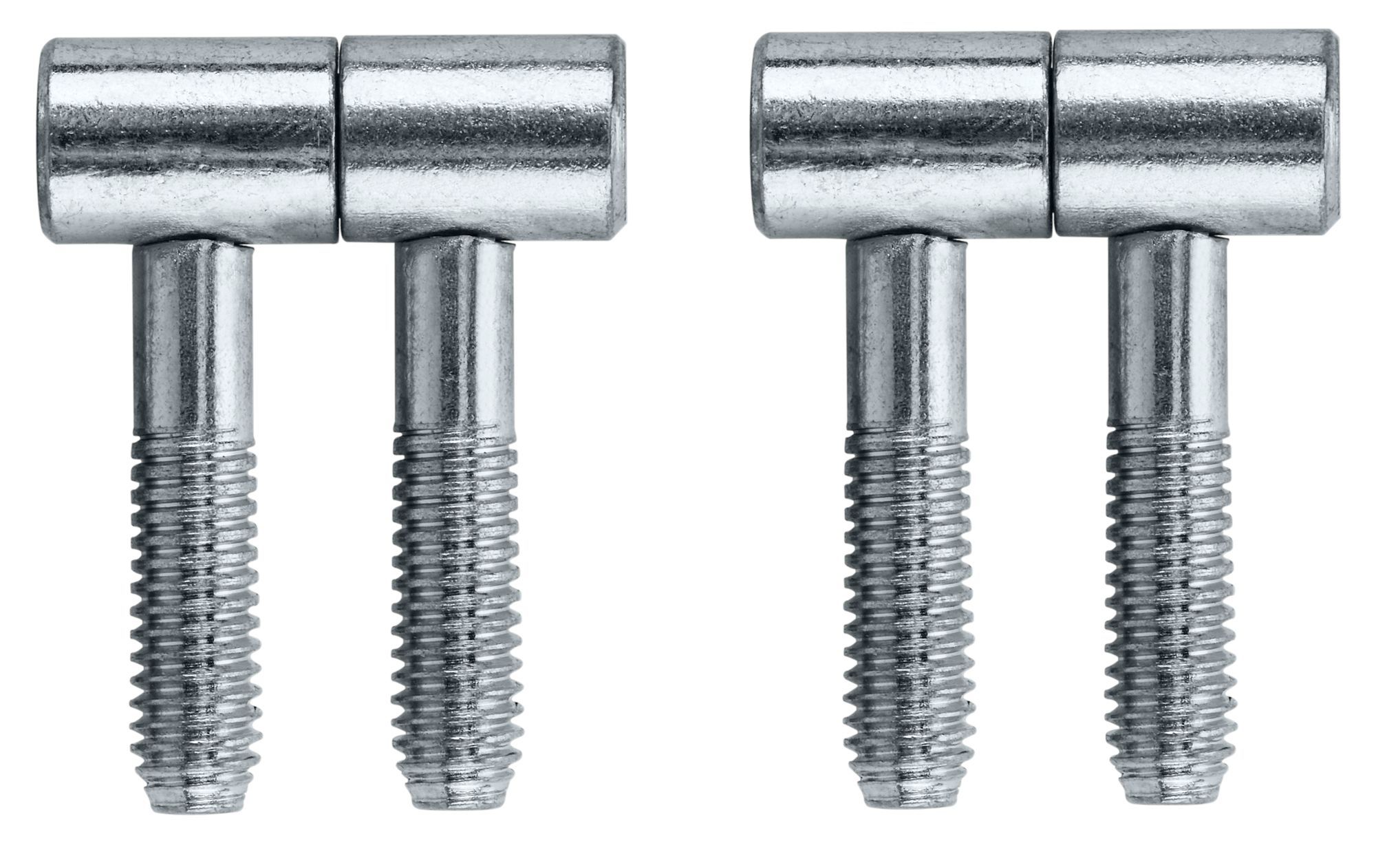 Lightweight Chrome effect Metal Barrel hinge (L)34x12mm, Pack of 2 ...