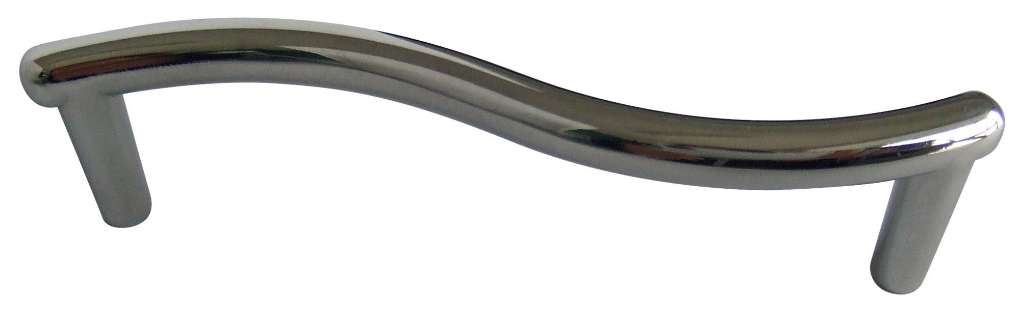 B&Q Chrome Effect Wave Furniture Pull Handle, Pack of 6 | Departments ...