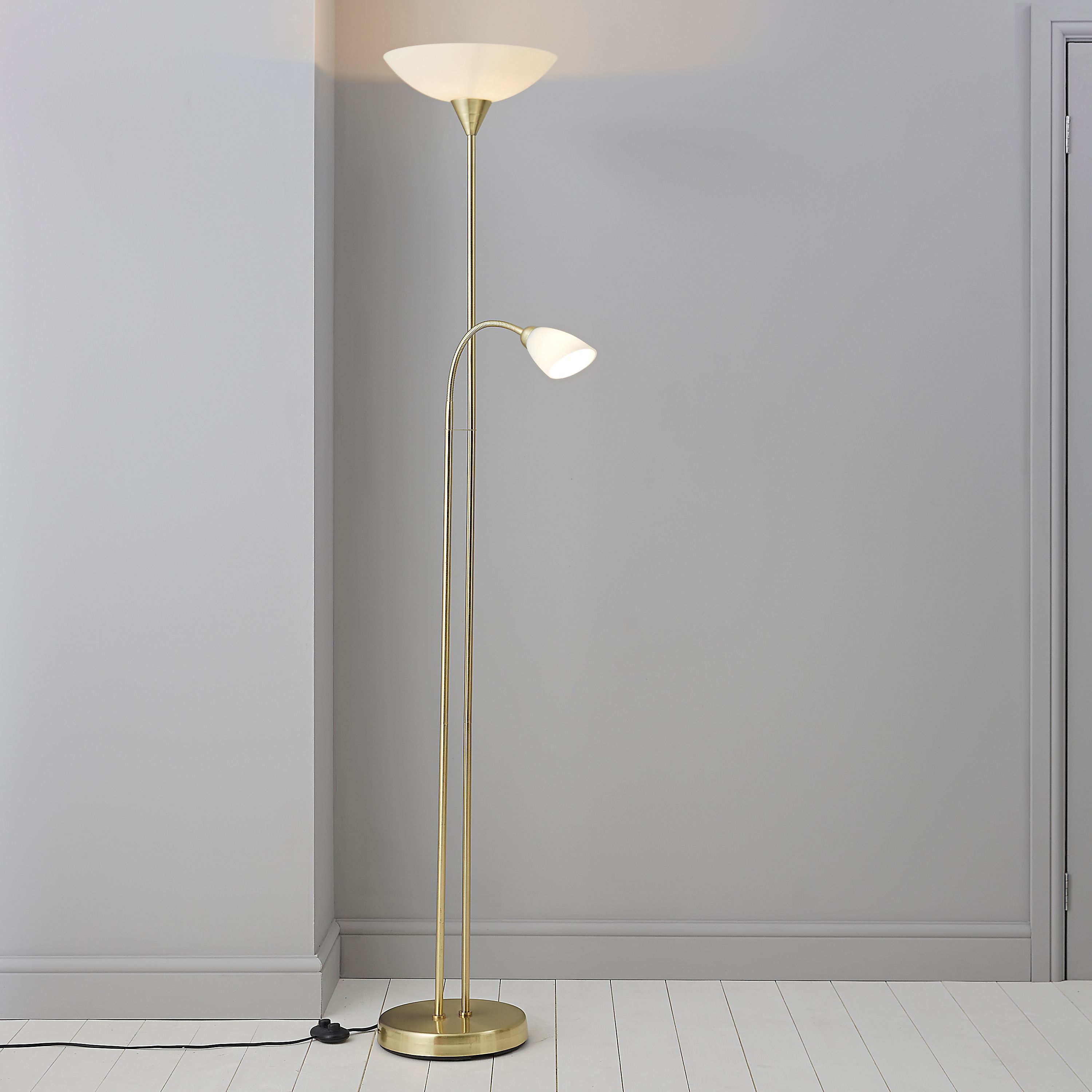 Carpio Gold Floor Lamp | Departments | DIY at B&Q