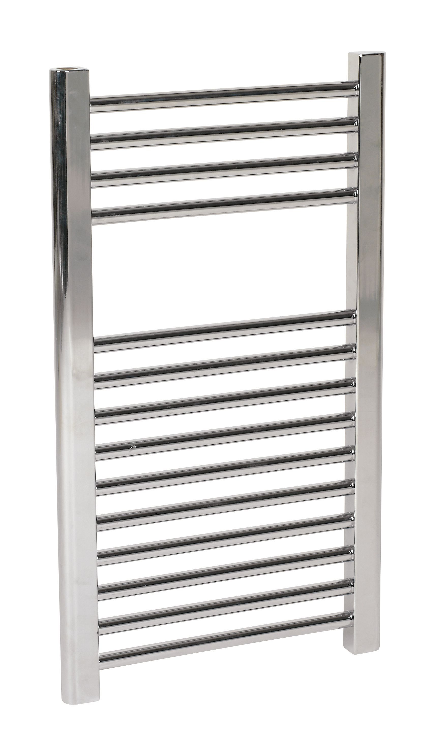 Flomasta Chrome effect Towel radiator, (W)400mm | Departments | DIY at B&Q