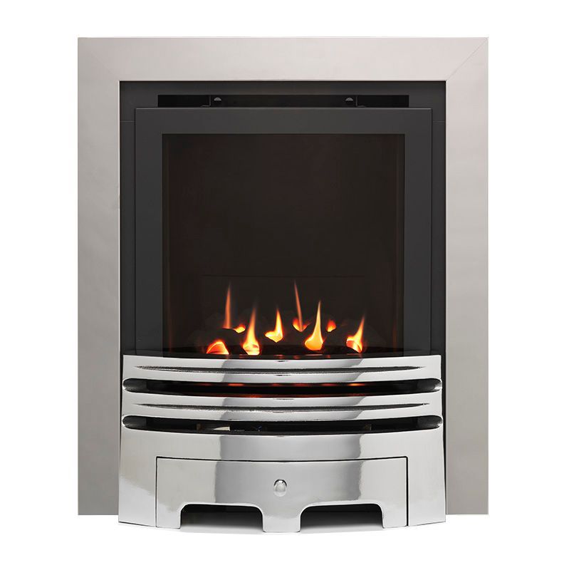 Westerly Glass Fronted Chrome effect Gas Fire | Departments | DIY at B&Q