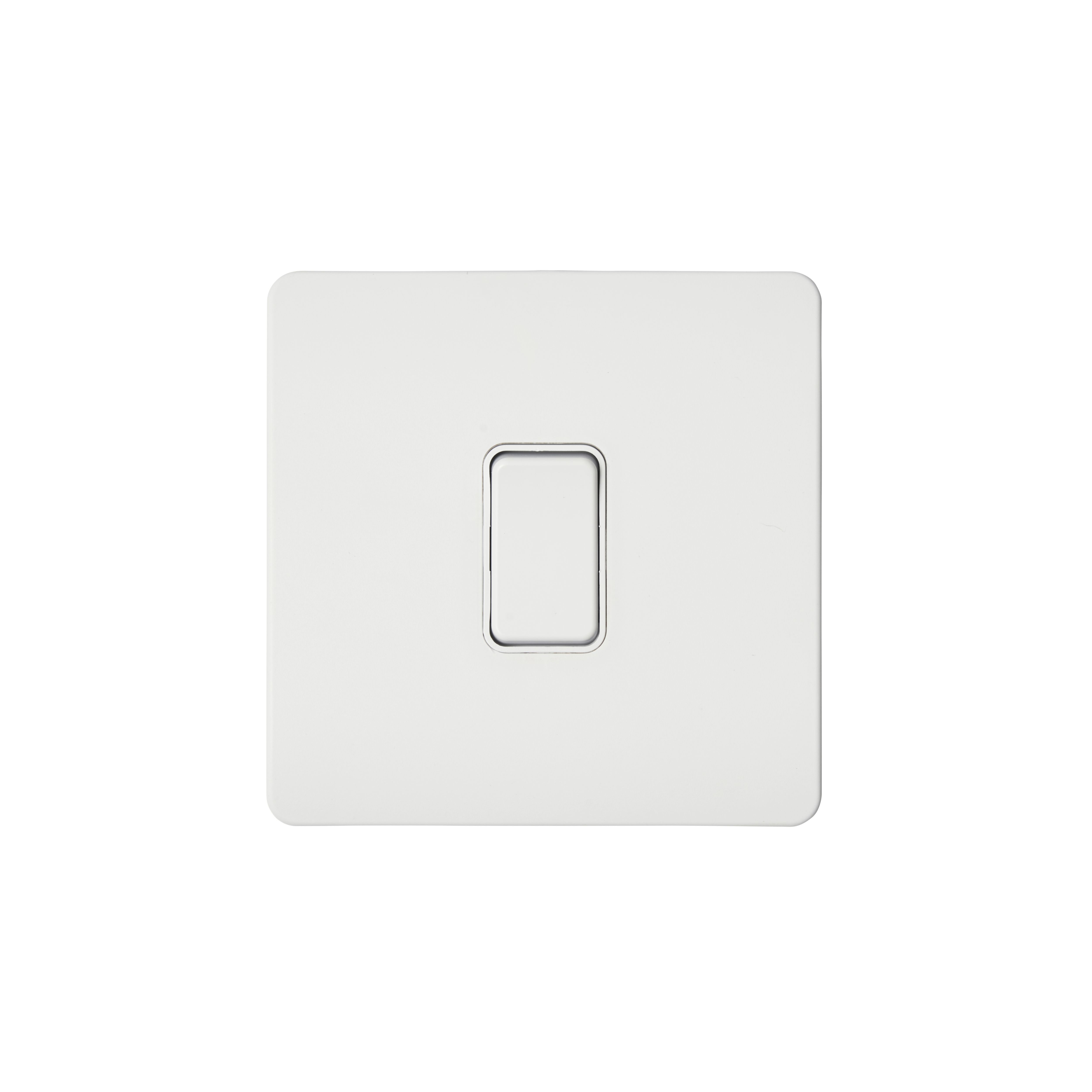 1 way 1 gang Retractive switch Kinetic Matt White