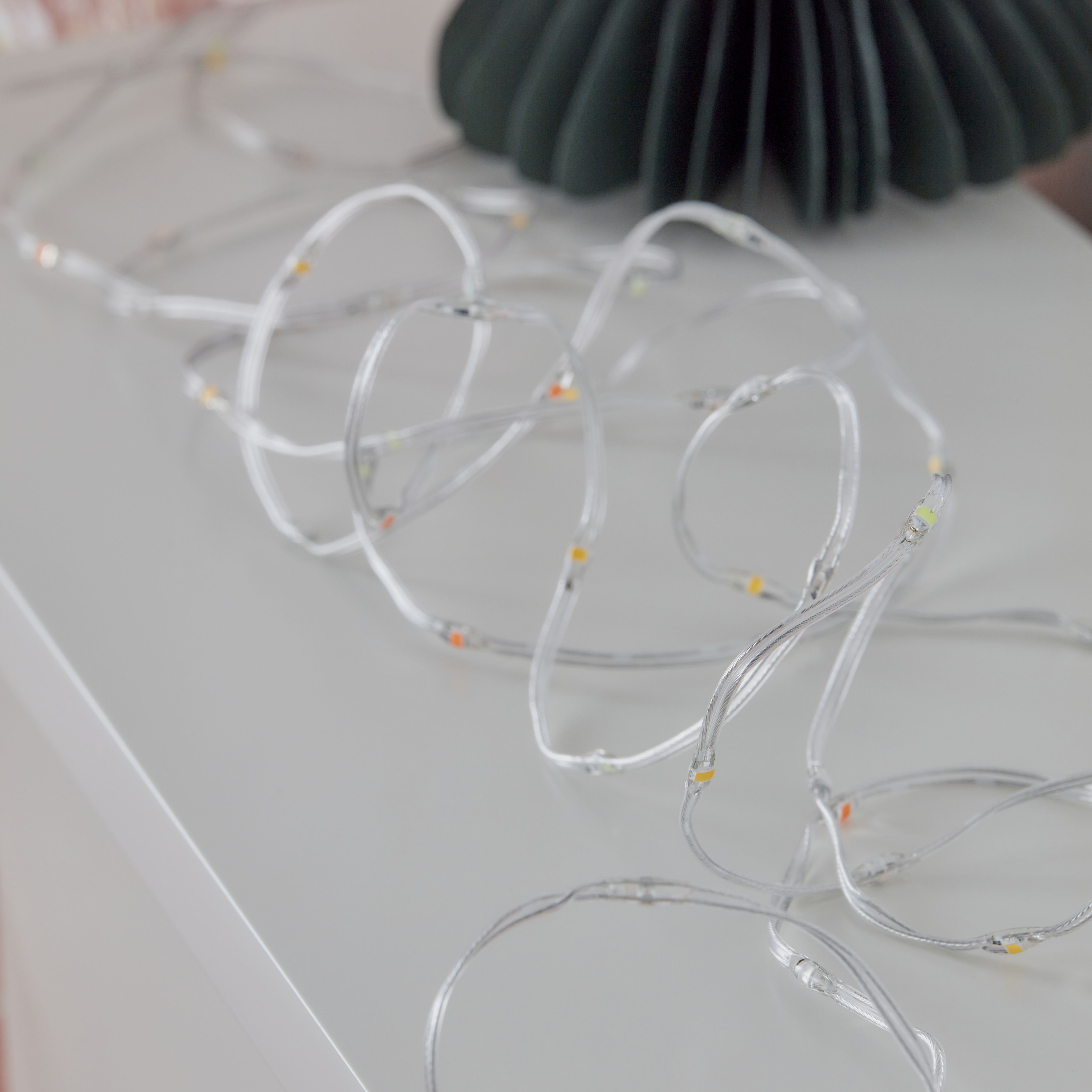 100 Multicolour LED String lights With timer function Clear cable
