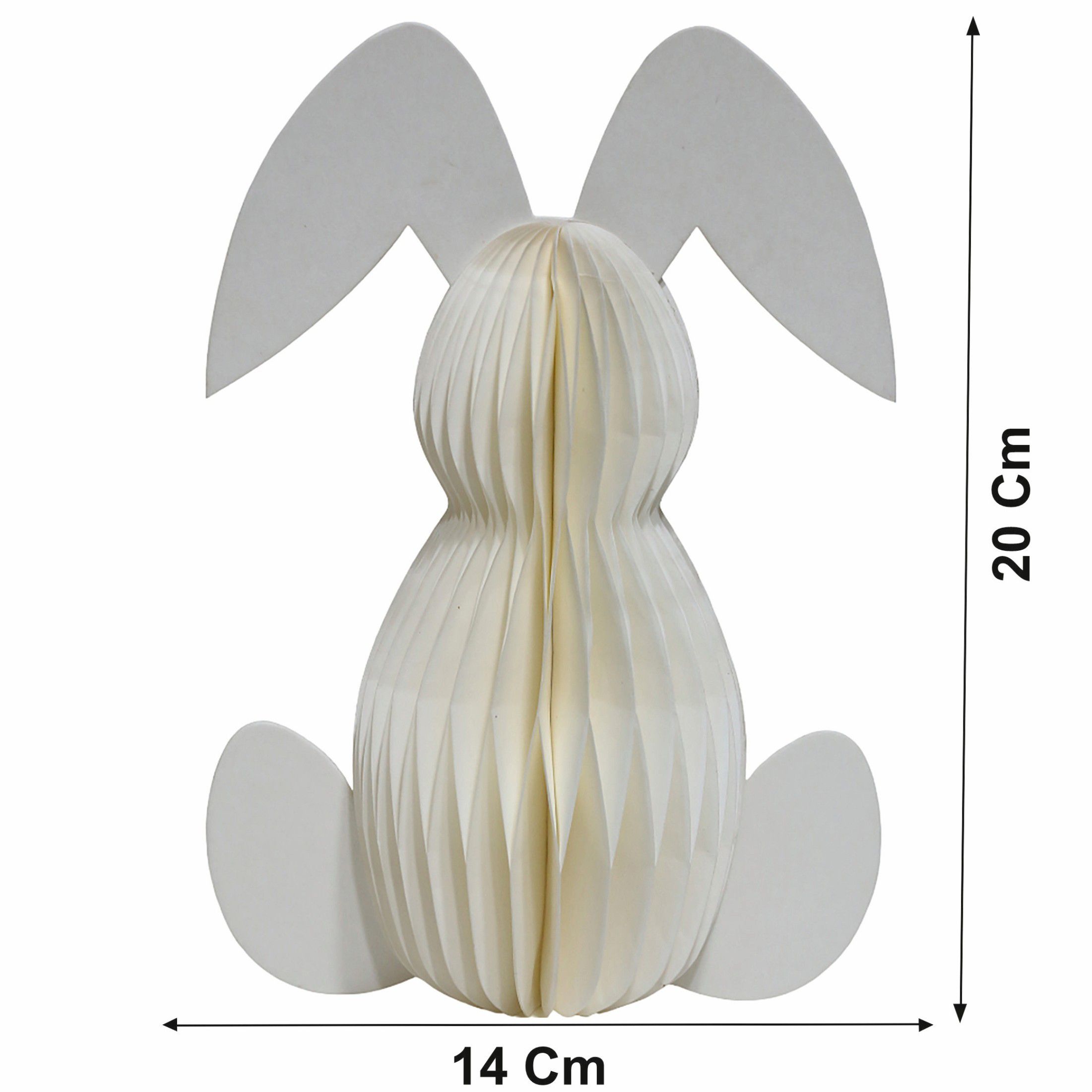 200mm White Paper Easter bunny Standing decoration