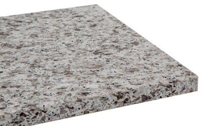 30mm Bianco shell White Quartz effect Engineered stone Kitchen Bespoke ...