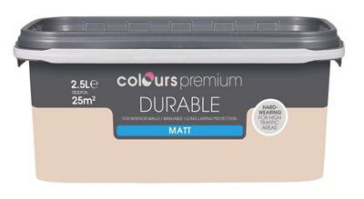 Colours Durable Rose vanilla Matt Emulsion paint 2.5L | Departments ...
