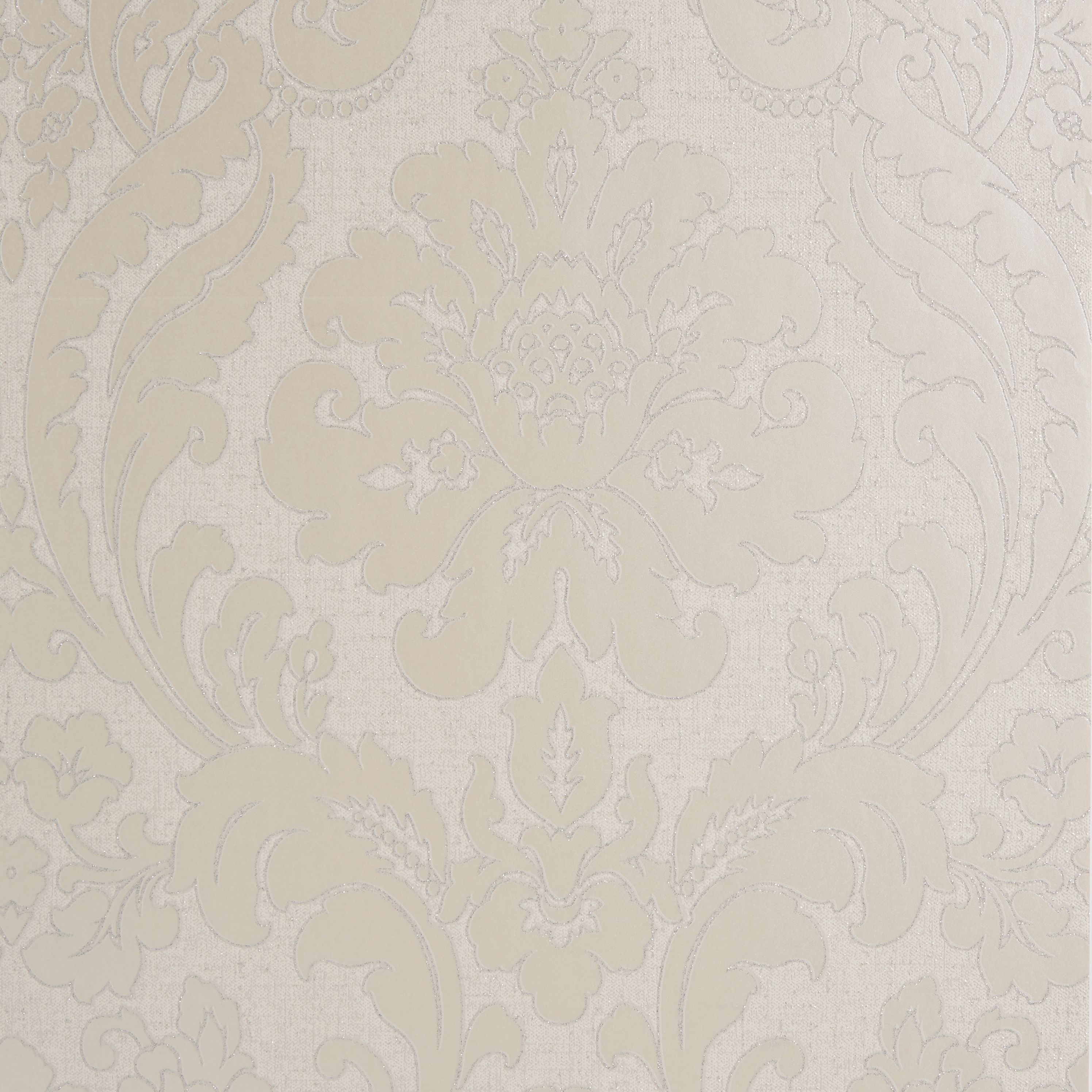 Patterned Silver Glitter Wallpaper | DIY