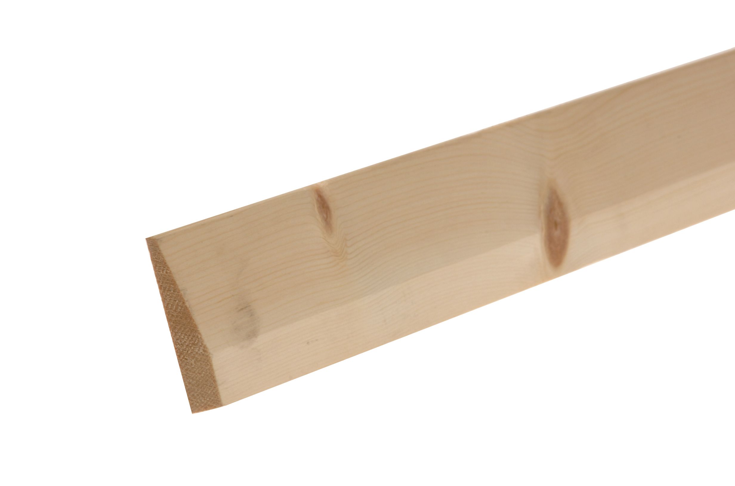 Smooth Pine Chamfered Skirting board (L)2.4m (W)94mm (T)15mm, Pack of 4 ...