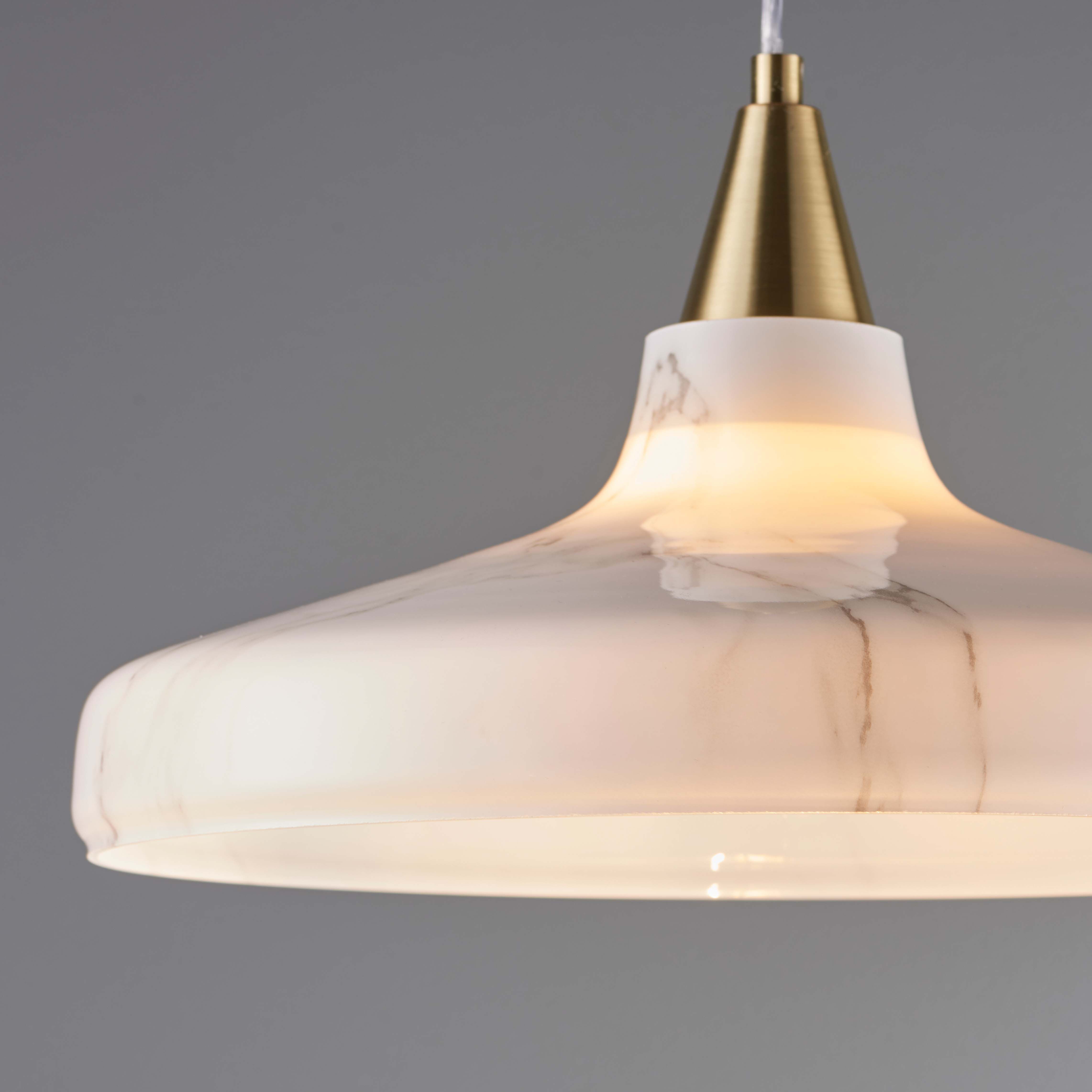 Carara Gold marble effect Pendant Ceiling light | Departments | DIY at B&Q