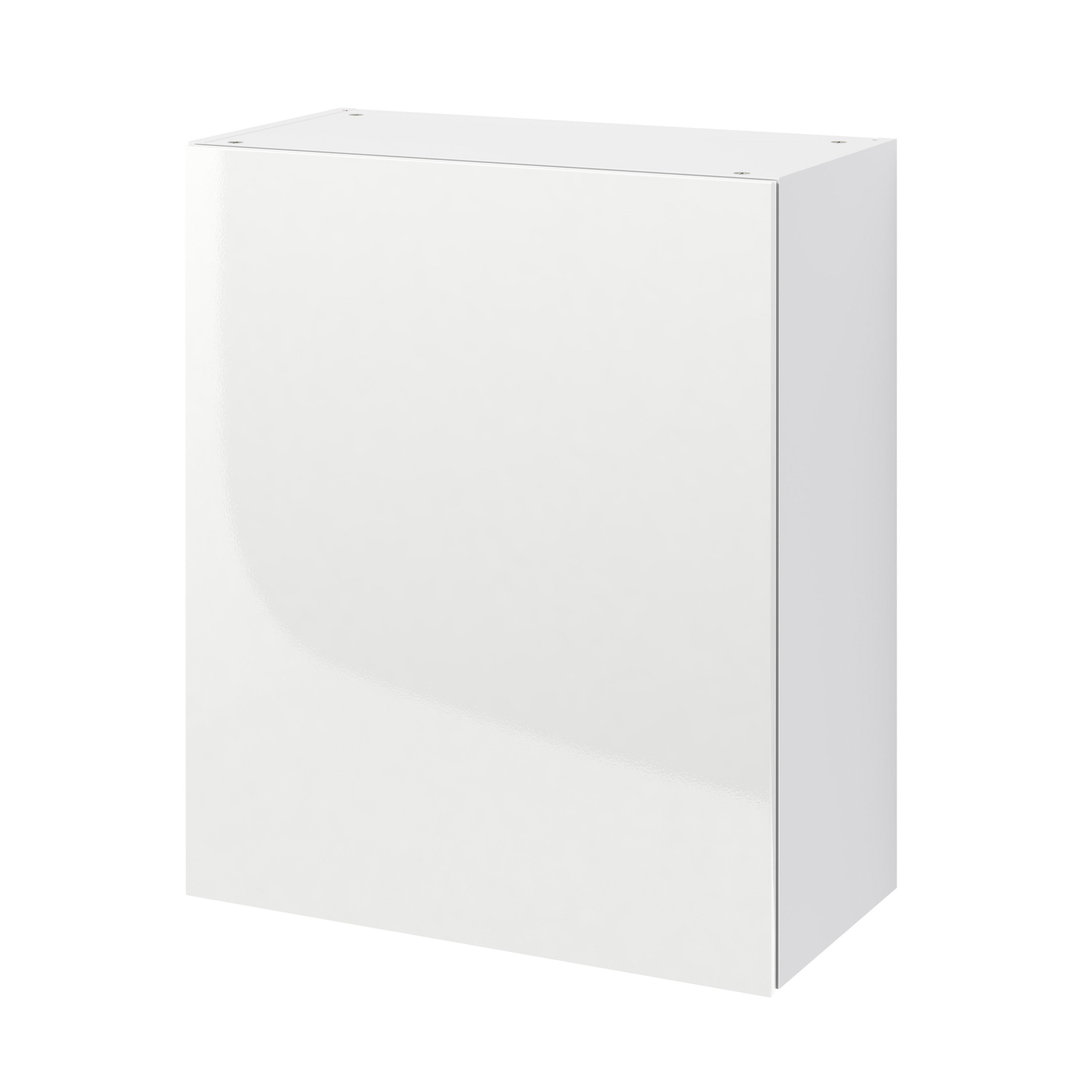 GoodHome Stevia Gloss White Standard Wall cabinet, (W)600mm ...