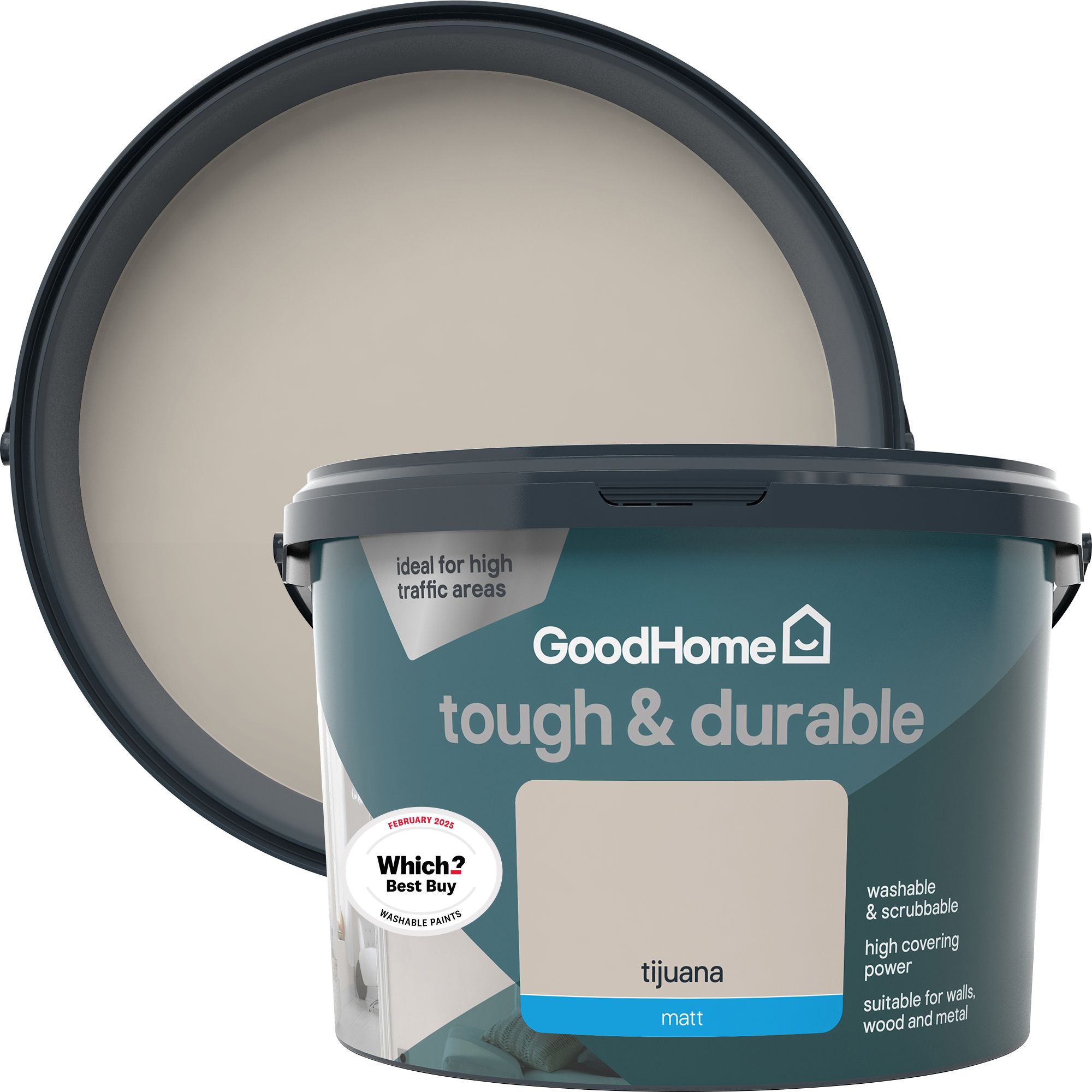 GoodHome Durable Tijuana Matt Emulsion paint 2.5L | Departments | DIY ...