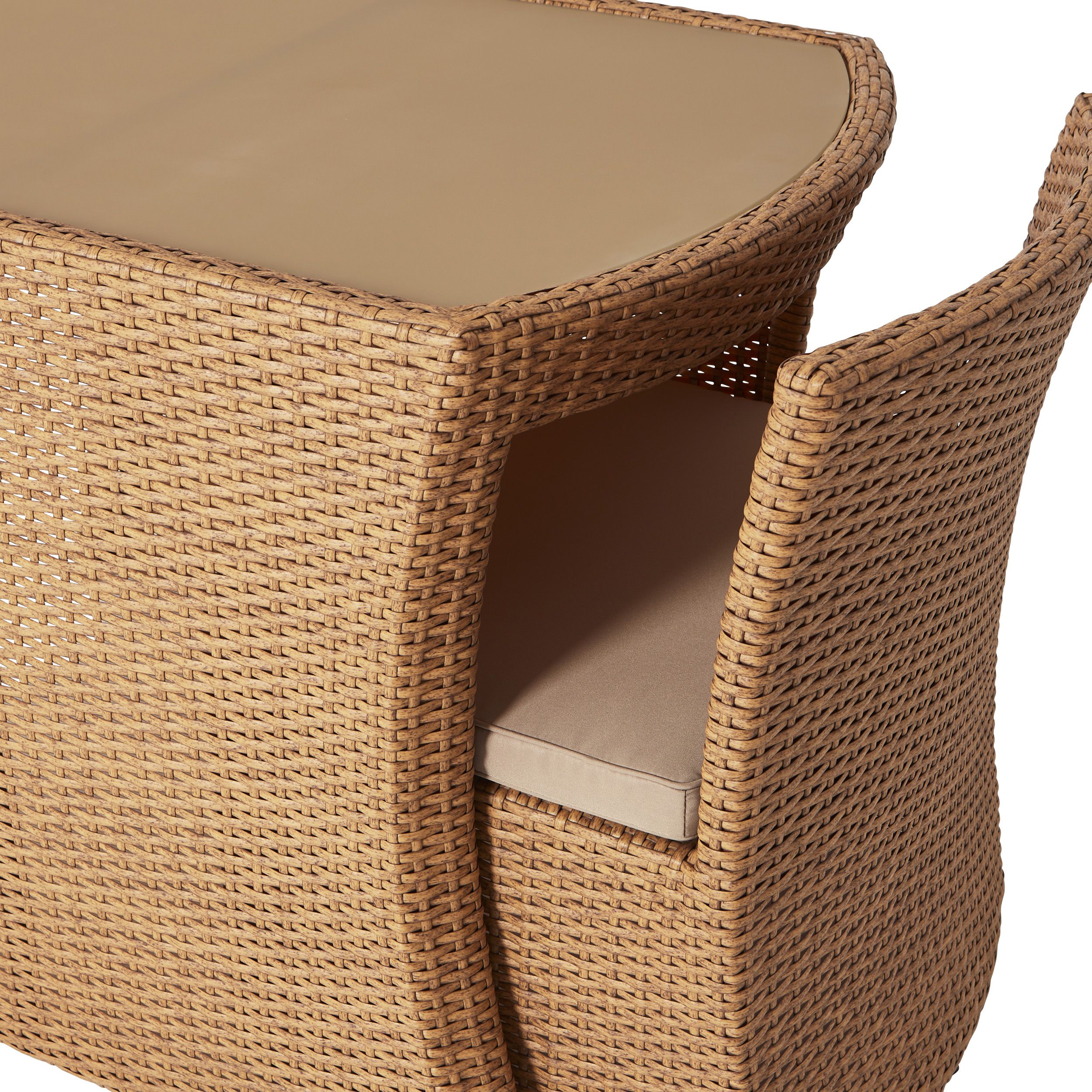 Platia Rattan effect 2 seater Garden table | Departments | DIY at B&Q