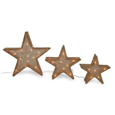 Warm white LED Star trio Silhouette | Departments | DIY at B&Q