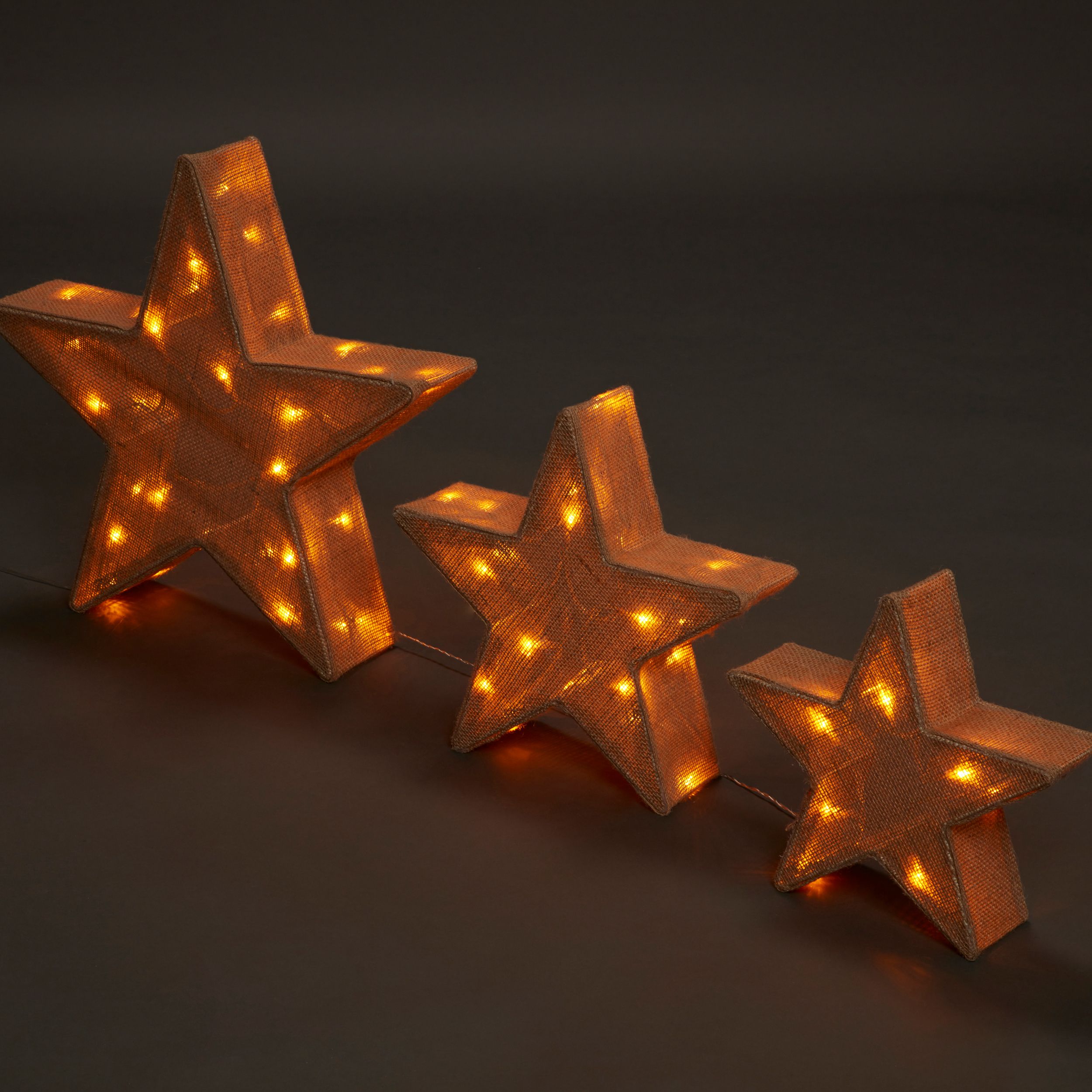Warm white LED Star trio Silhouette | Departments | DIY at B&Q