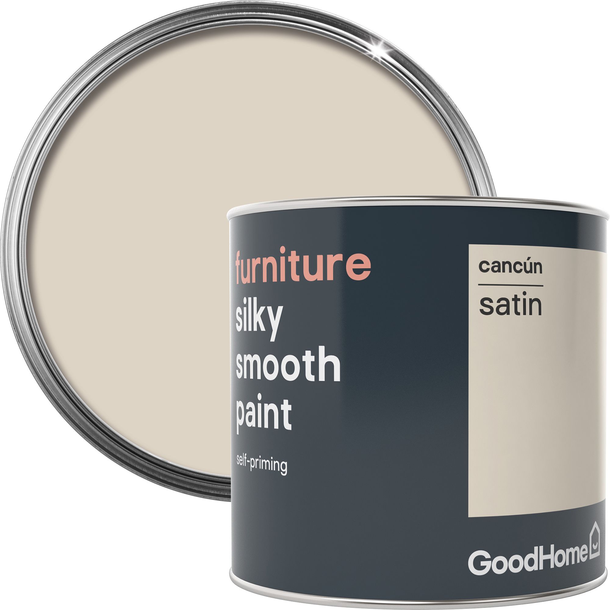 GoodHome Cancun Satin Furniture Paint 500ml Departments DIY At B Q