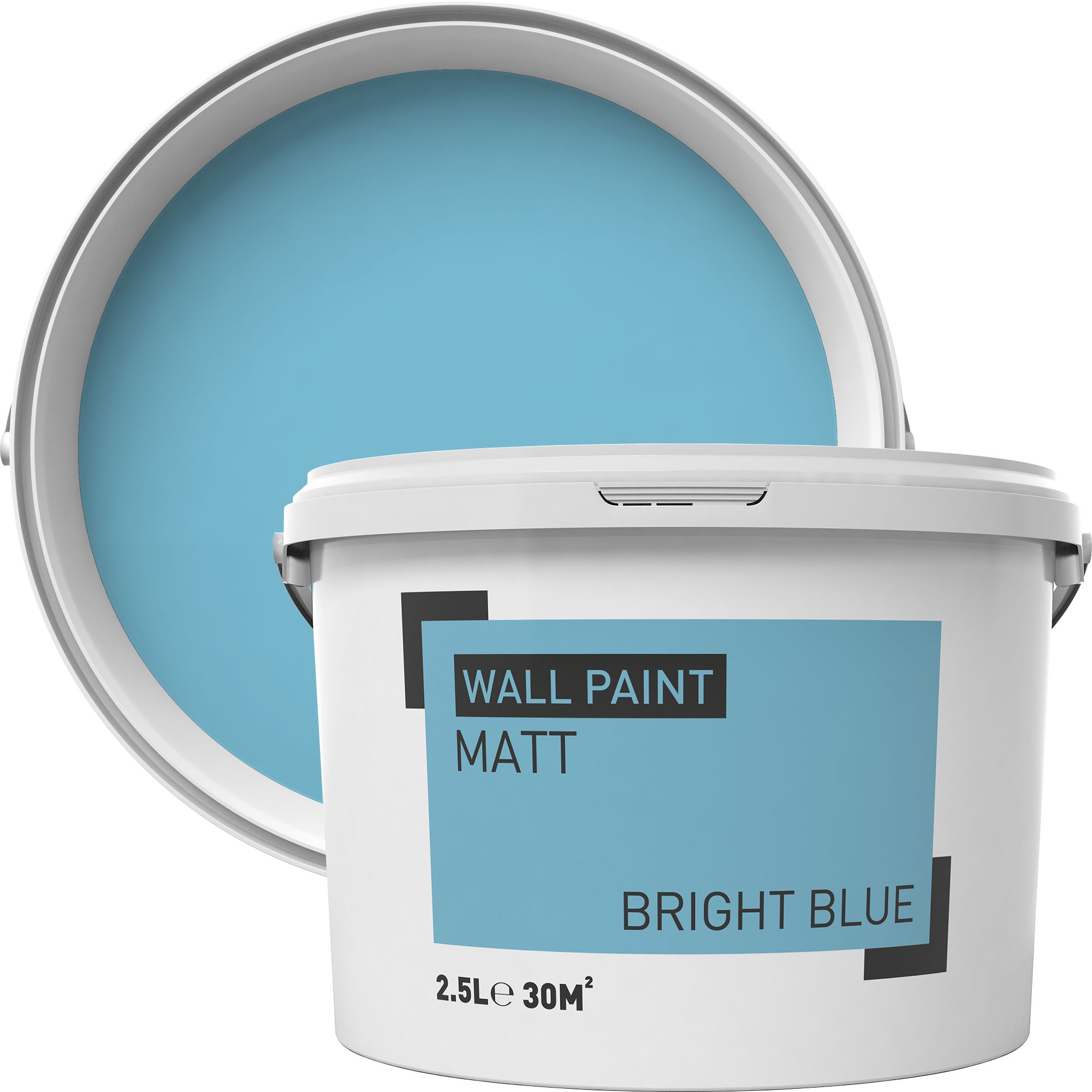 Bright blue Matt Emulsion paint 2.5L | Departments | DIY at B&Q
