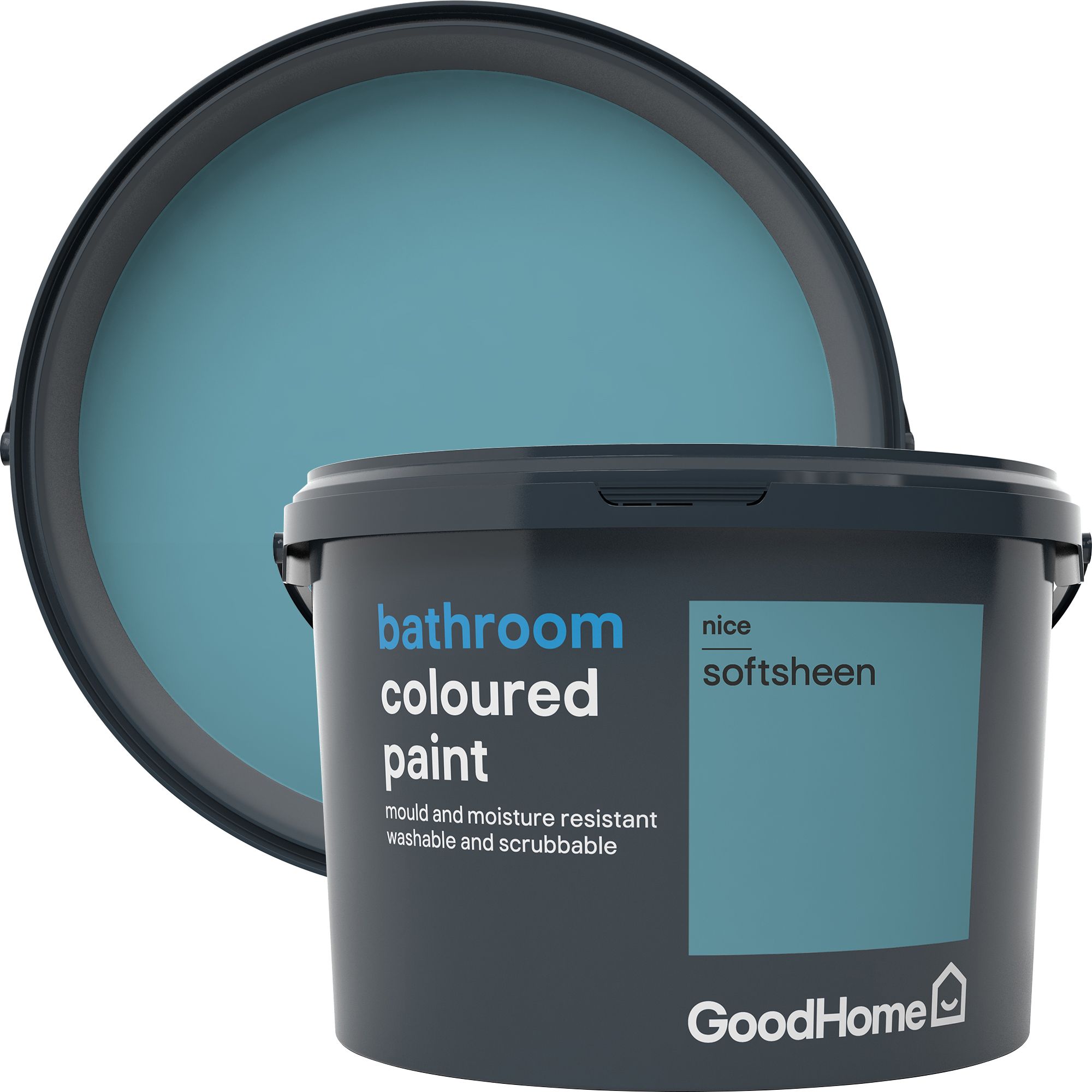 GoodHome Bathroom Nice Soft sheen Emulsion paint 2.5L | Departments ...