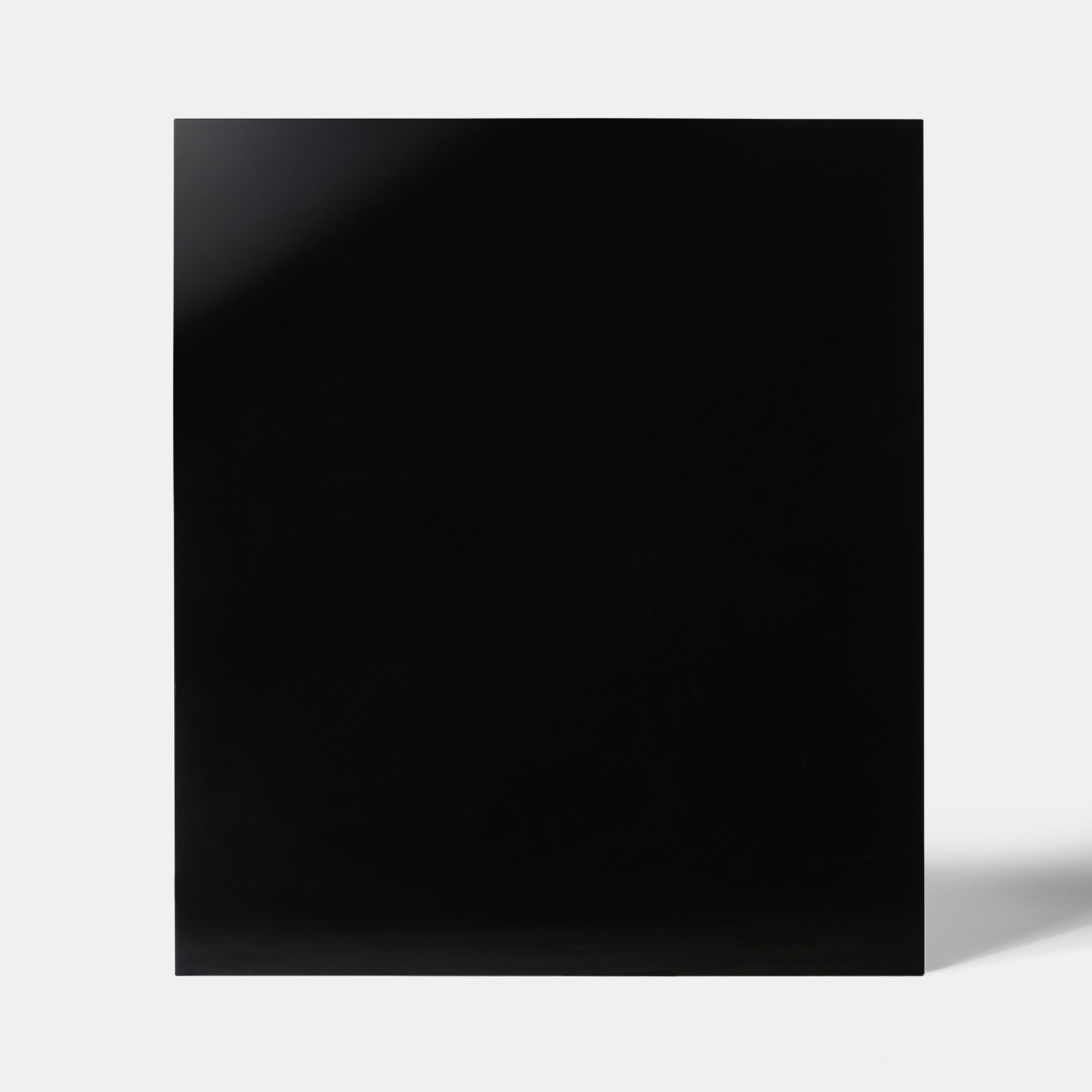 GoodHome Nashi Black Glass effect Tempered glass Splashback, (H)600mm ...