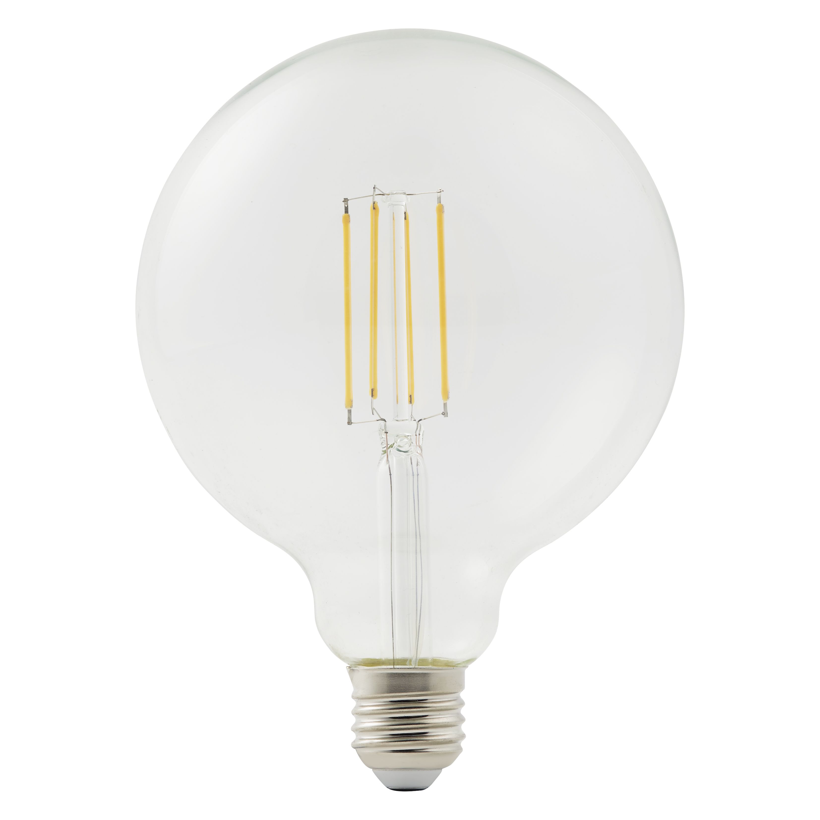 Diall E27 13W 1521lm Globe Neutral white LED Dimmable Filament Light ...