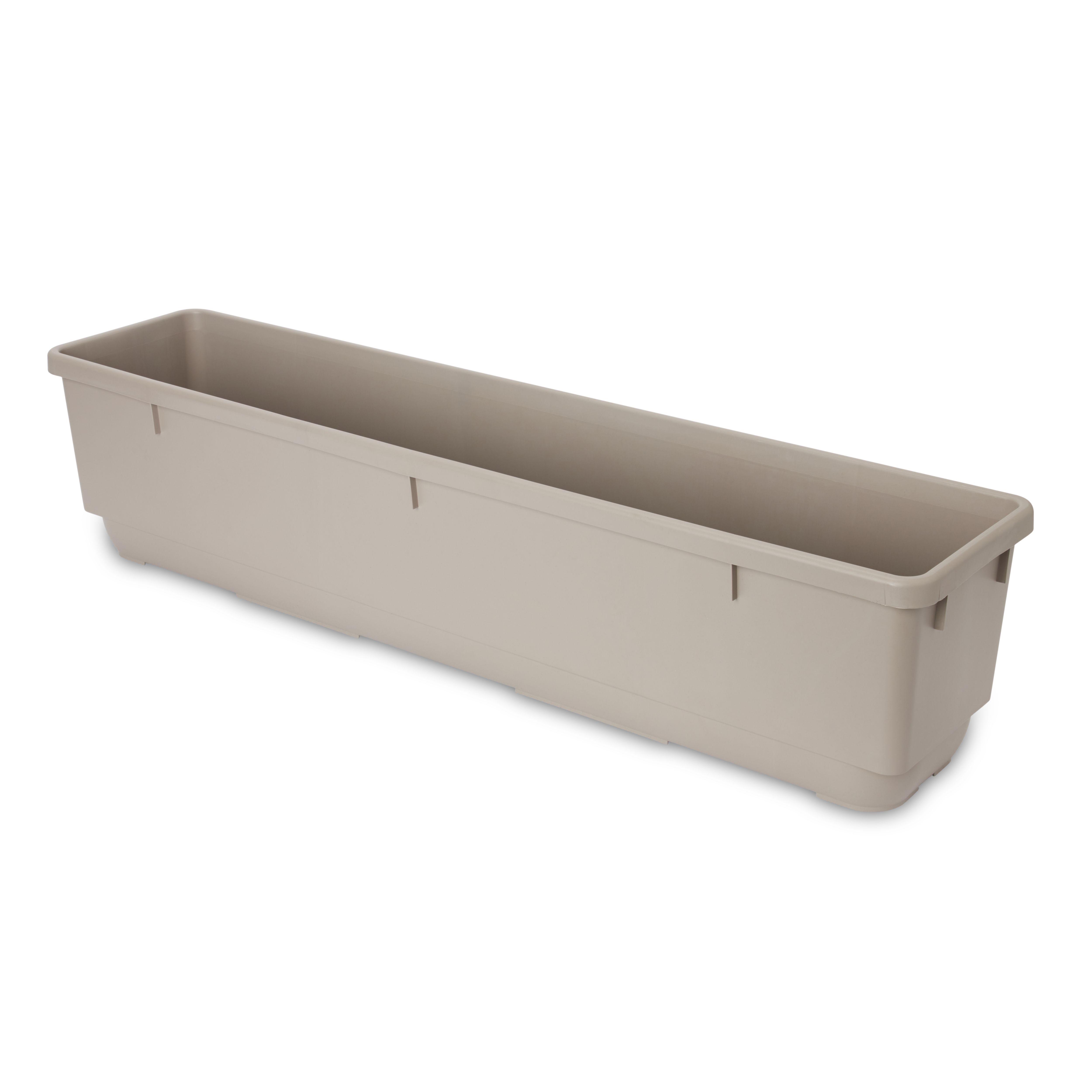 Florus Taupe Plastic Bell Square Trough 89cm | Departments | DIY at B&Q