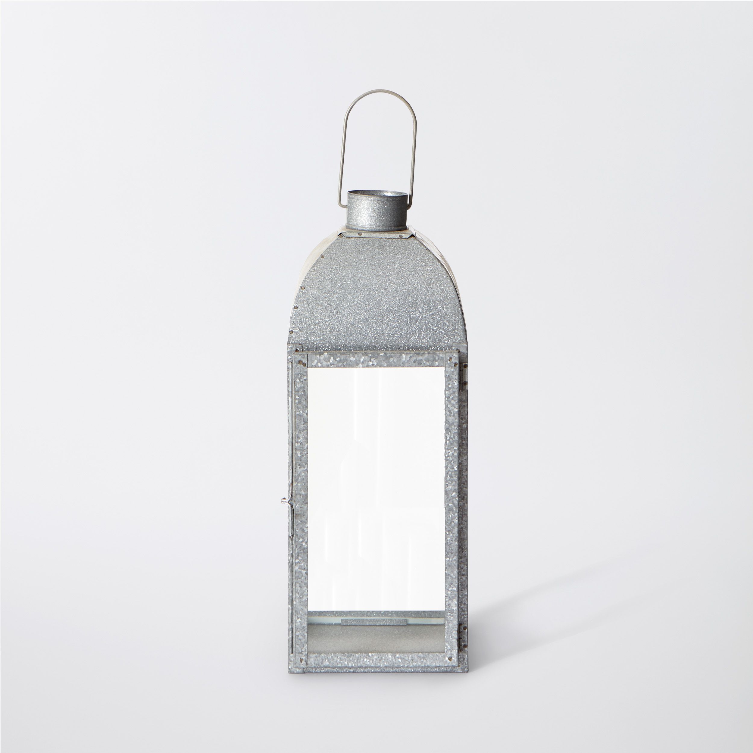 Blooma Galvanised Glass & steel Lantern, Large | Departments | DIY at B&Q