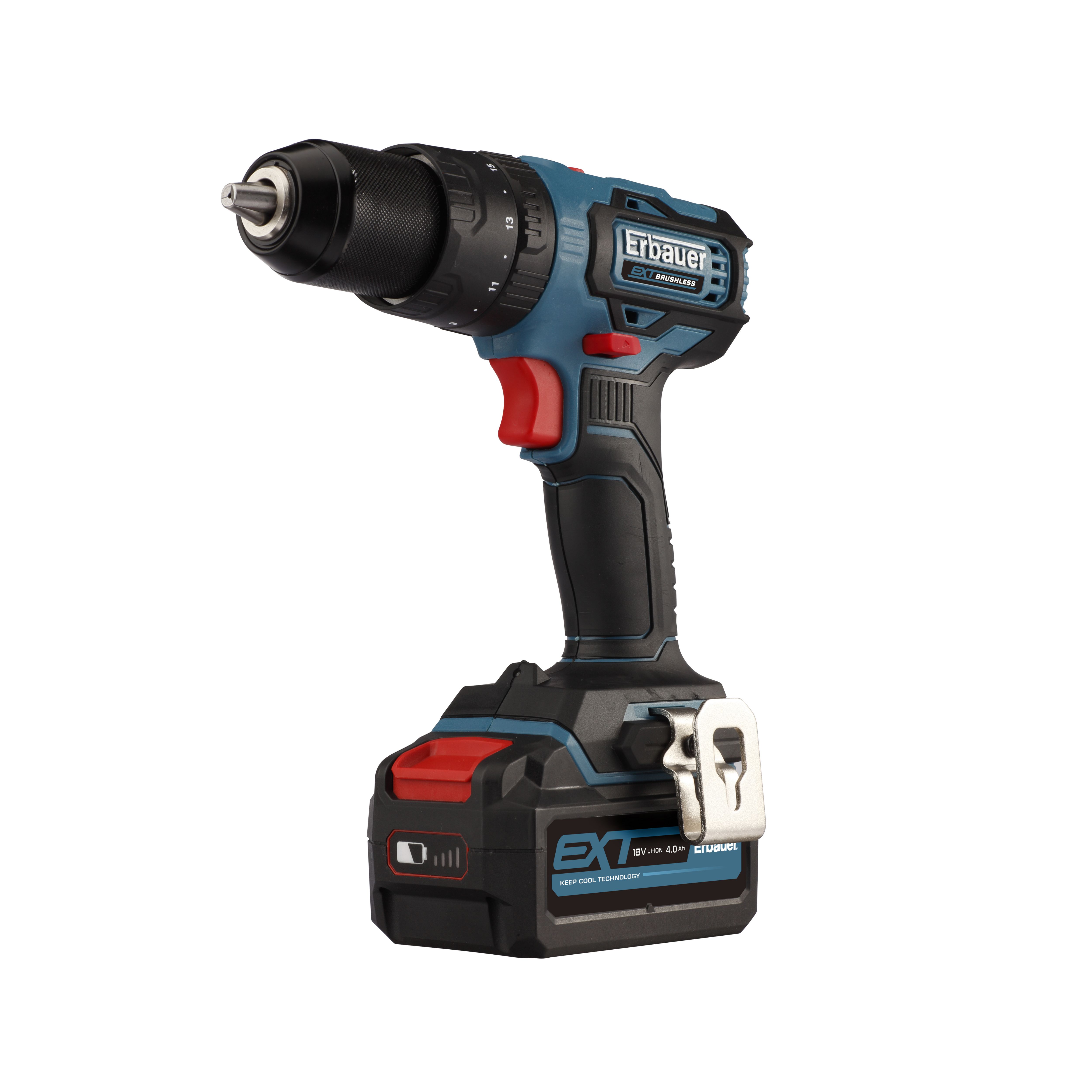 Erbauer EXT 18V 4Ah Li-ion Cordless Combi drill 1 battery ECD18-Li-2 ...
