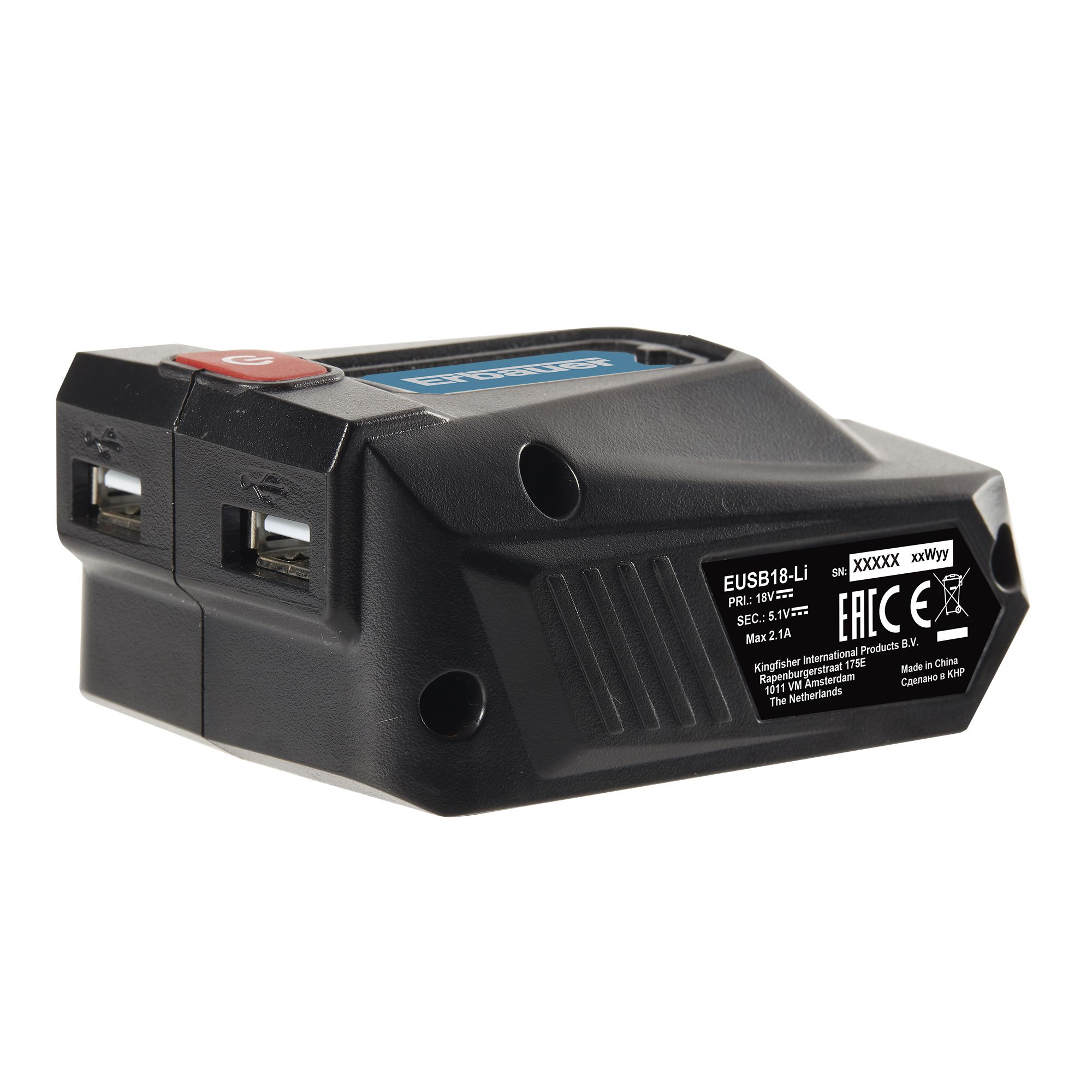 Erbauer EXT 18V Li-ion USB adaptor | Departments | DIY at B&Q