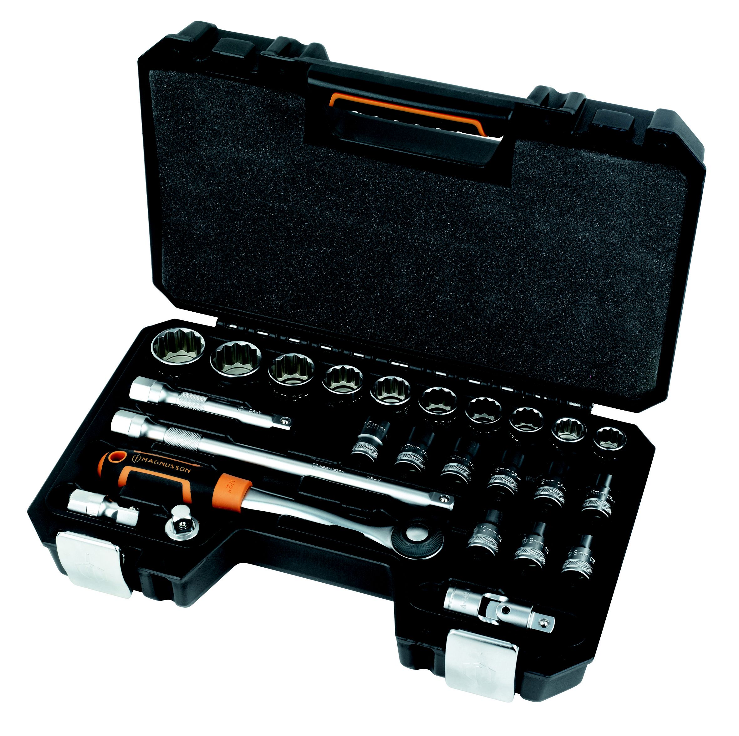 Magnusson 25 piece ½" Standard Socket set | Departments | DIY at B&Q