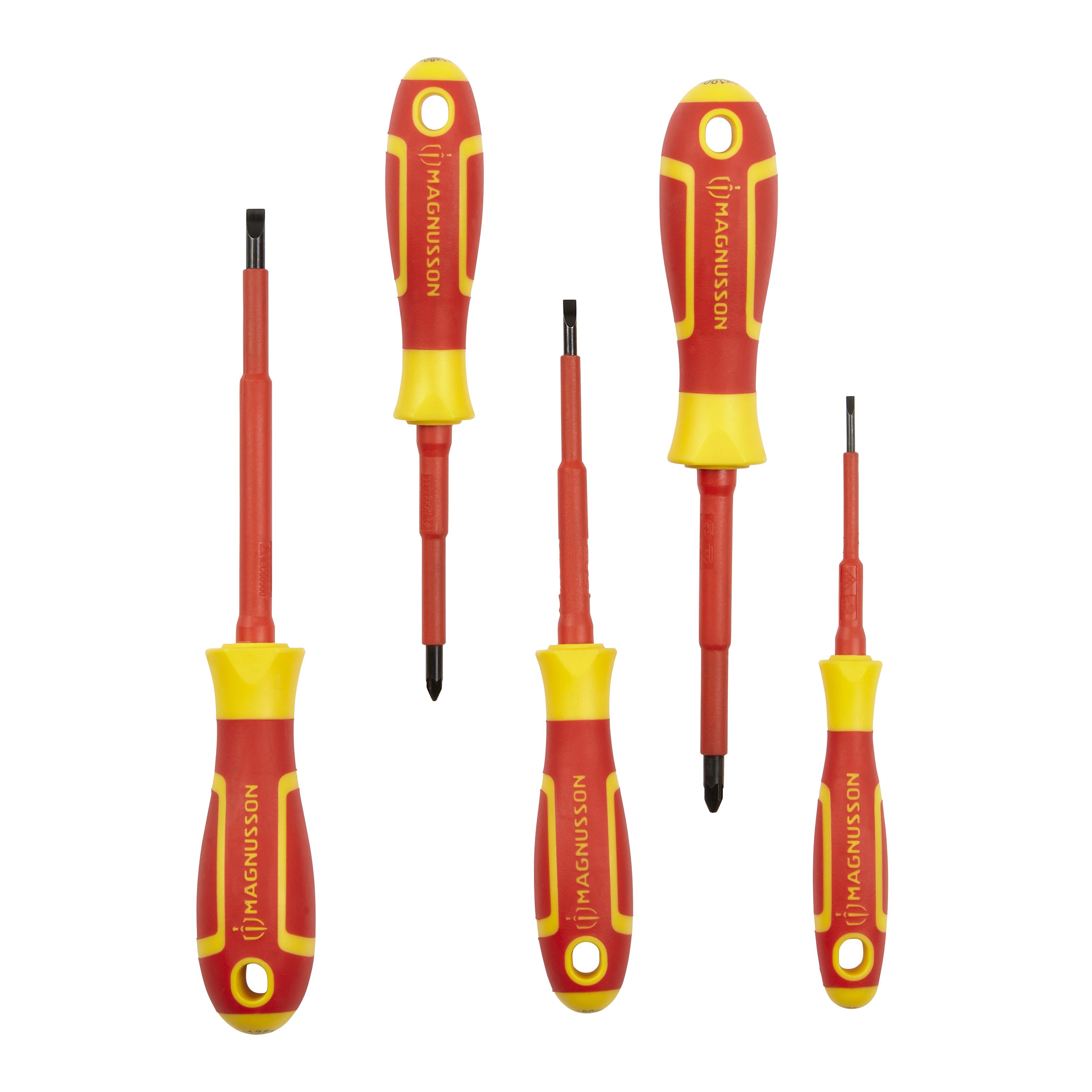 Magnusson 5 Piece Mixed VDE Screwdriver set | Departments | DIY at B&Q
