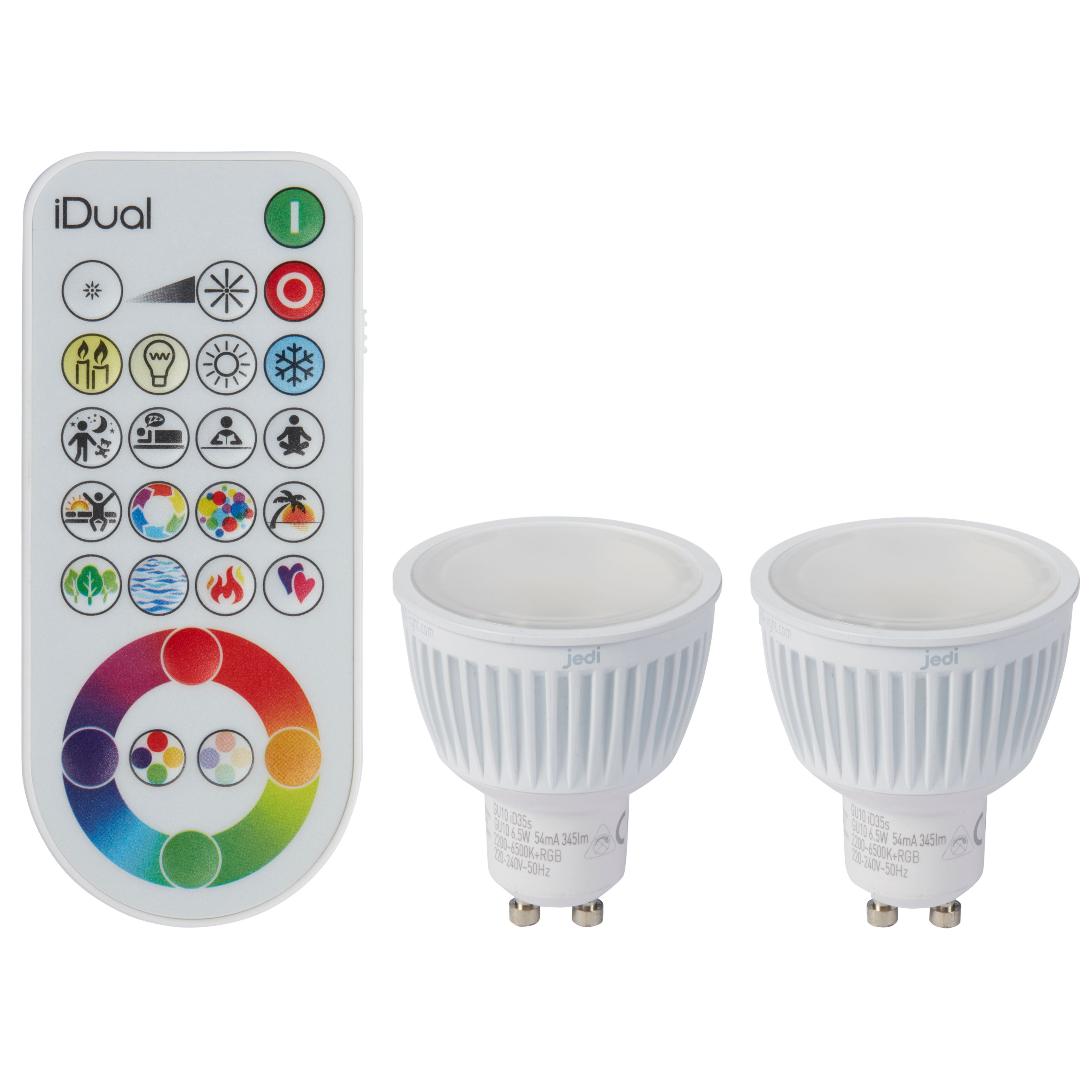Idual Gu10 345lm Led Dimmable Reflector Light Bulb Pack Of 2