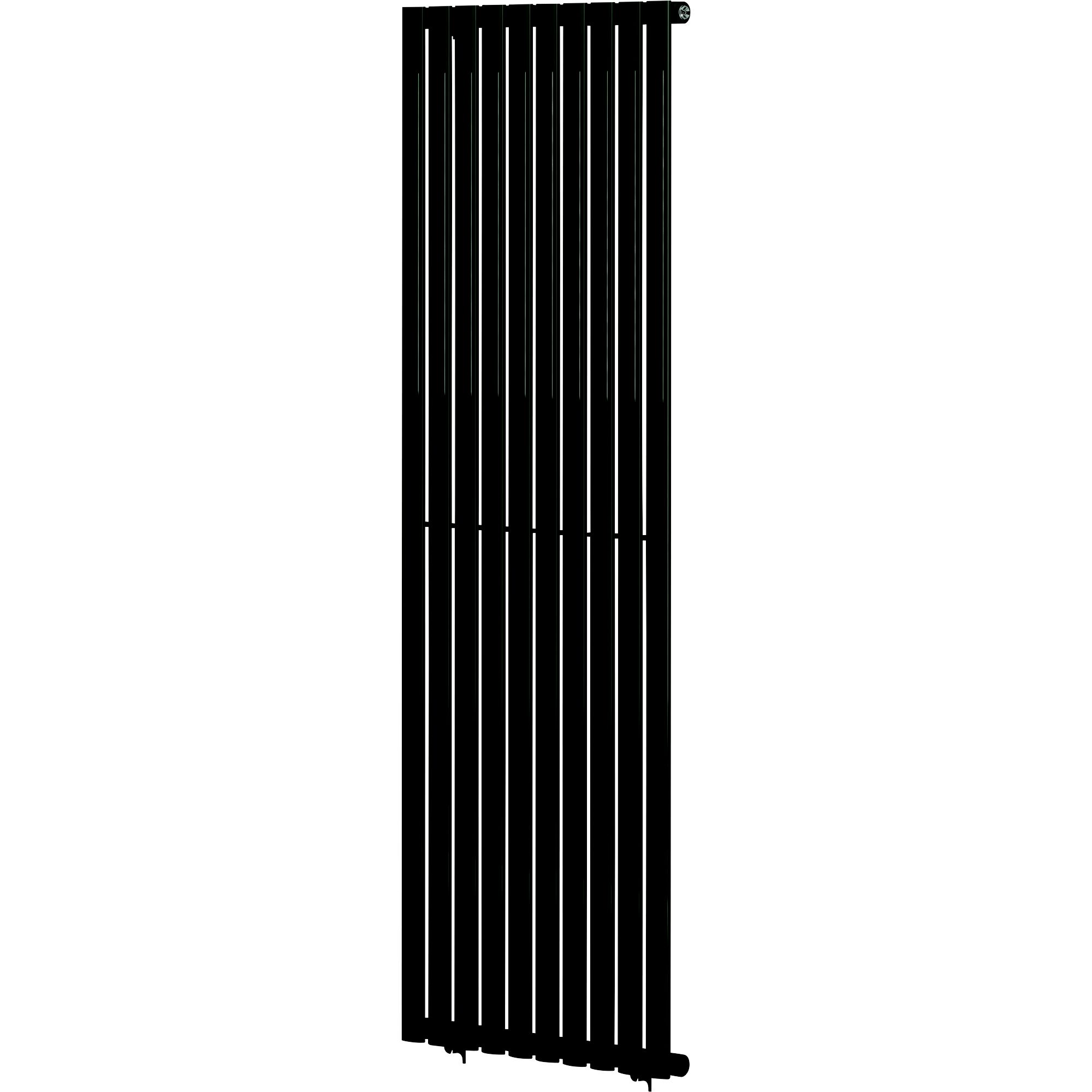 Blyss Wickham Vertical Designer radiator Anthracite (H)1800 mm (W)600 ...