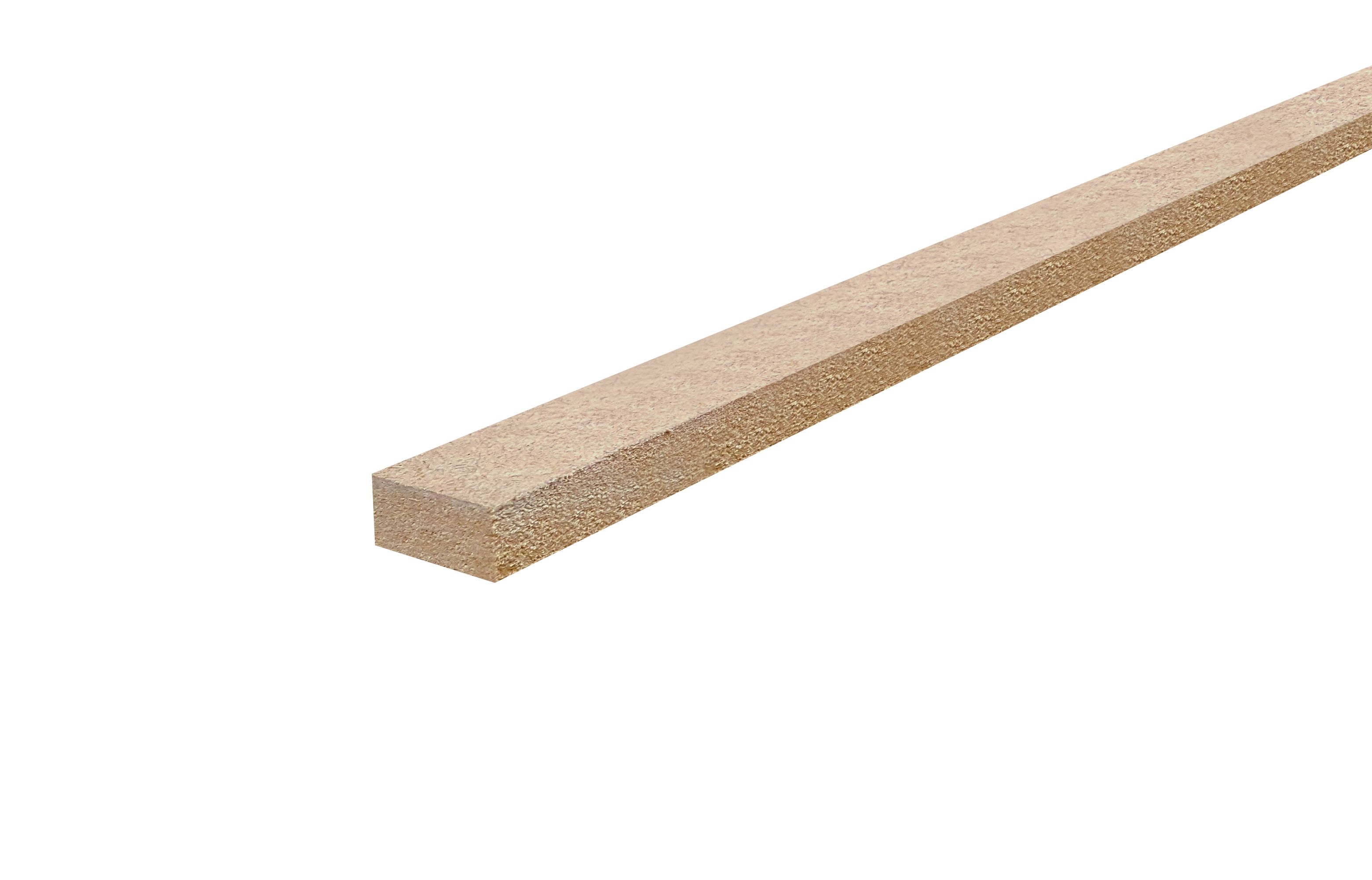 Smooth Square edge MDF Stripwood (L)2.4m (W)25mm (T)18mm | Departments ...
