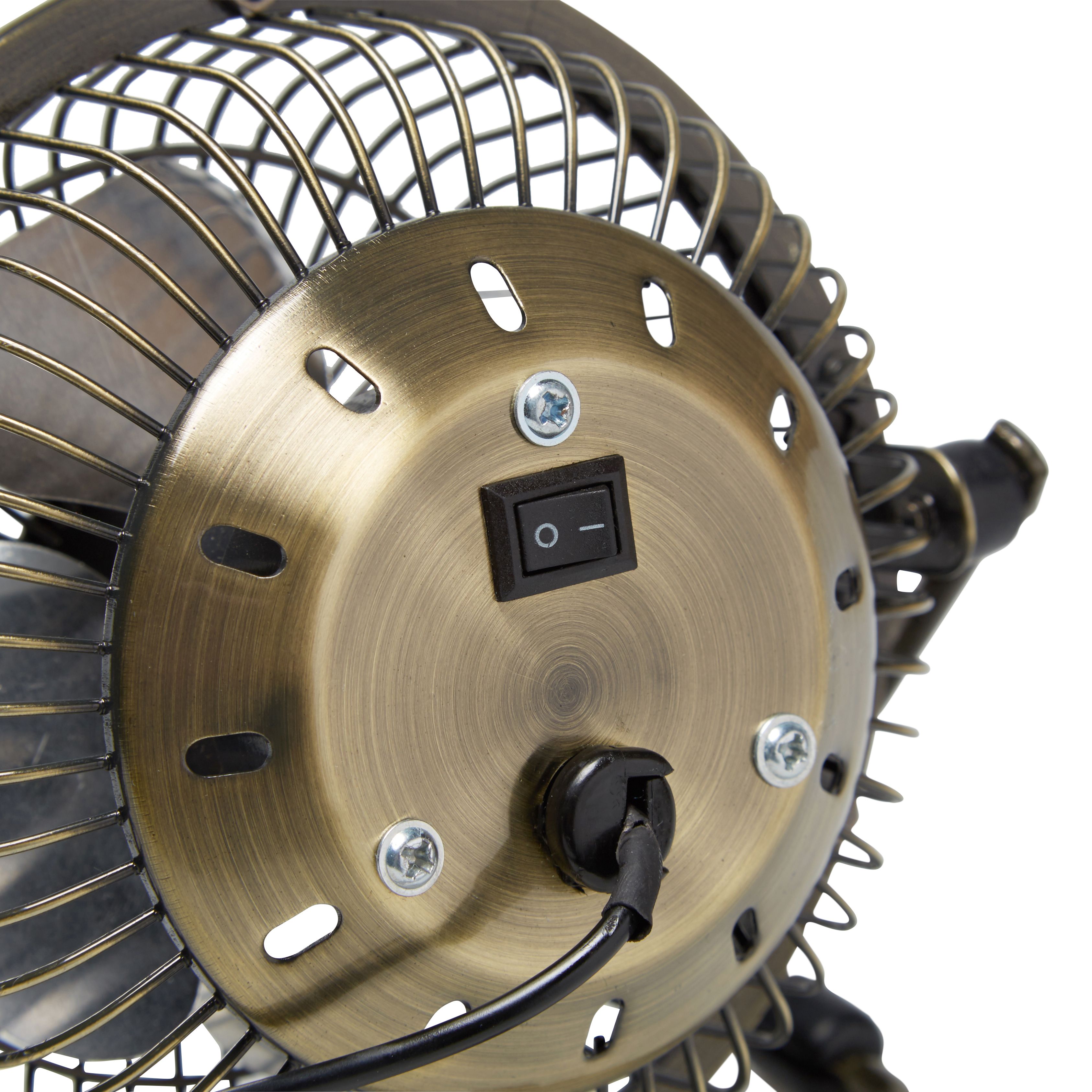 Black 4" 4W Desk Fan | Departments | DIY at B&Q