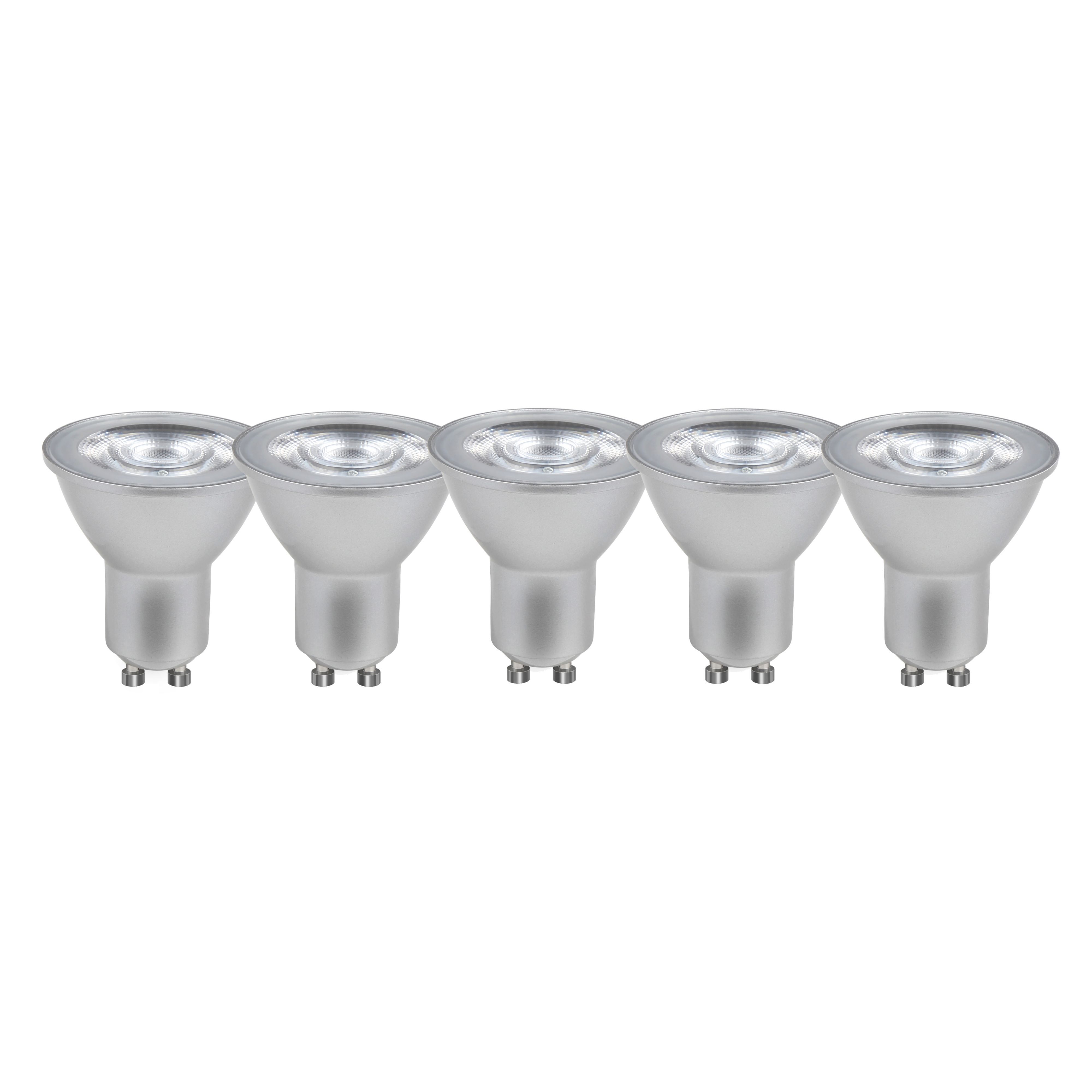 Diall GU10 345lm LED Reflector spot Light bulb, Pack of 5 | Departments | DIY at B&Q