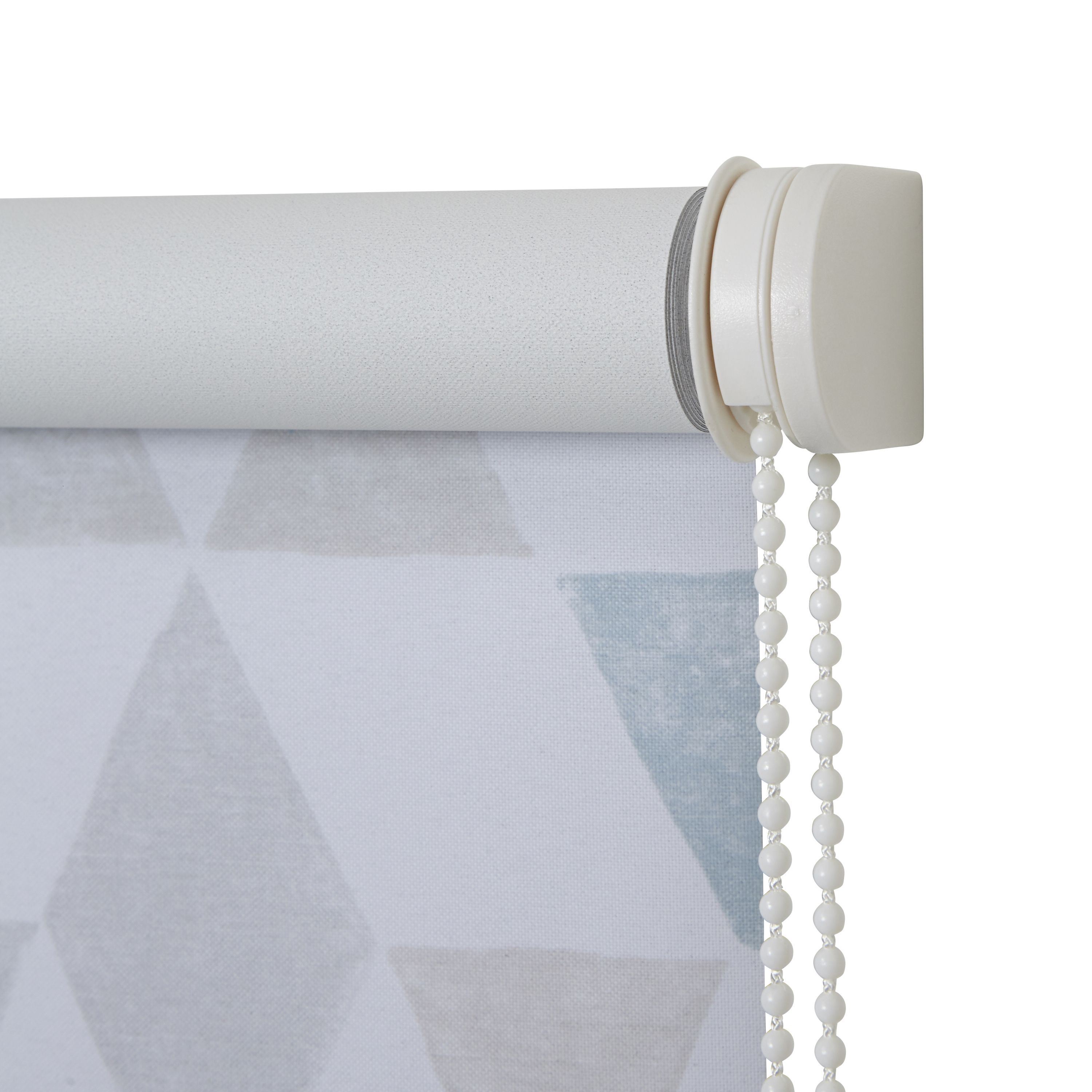 Colours Boreas Corded Blue & white Blackout roller blind (L)195 cm (W ...