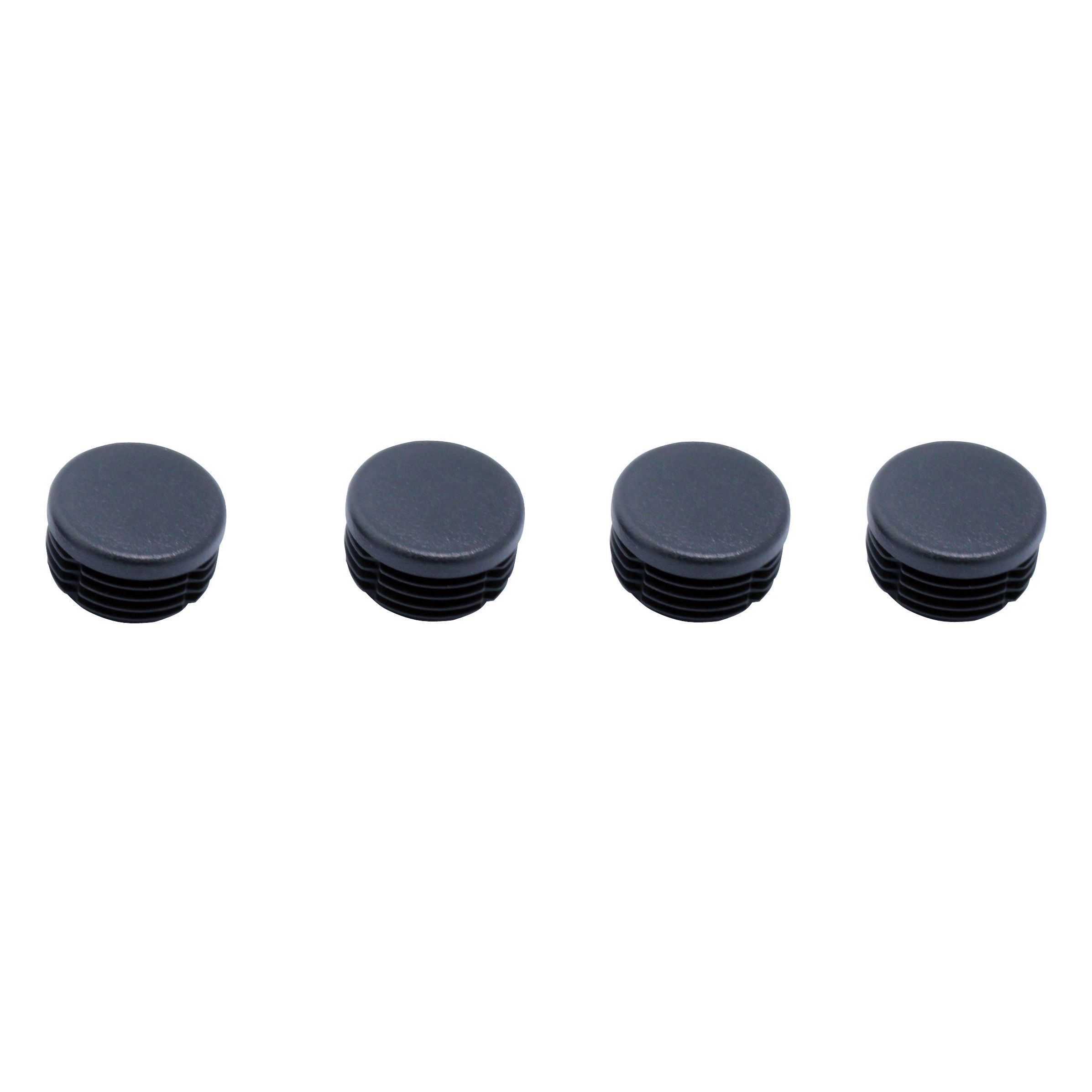 Black Plastic Insert cap (Dia)29mm, Pack of 4 | Departments | DIY at B&Q