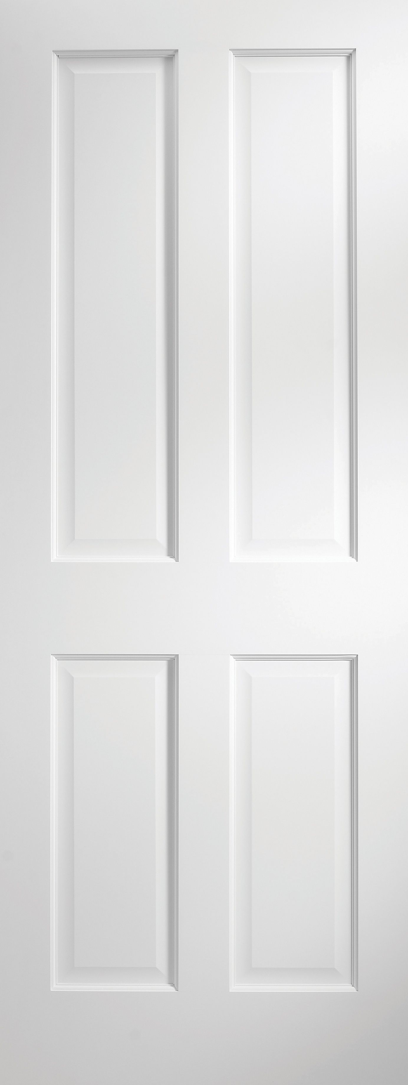 4 panel MDF Unglazed Contemporary White Internal Door, (H)1981mm (W ...