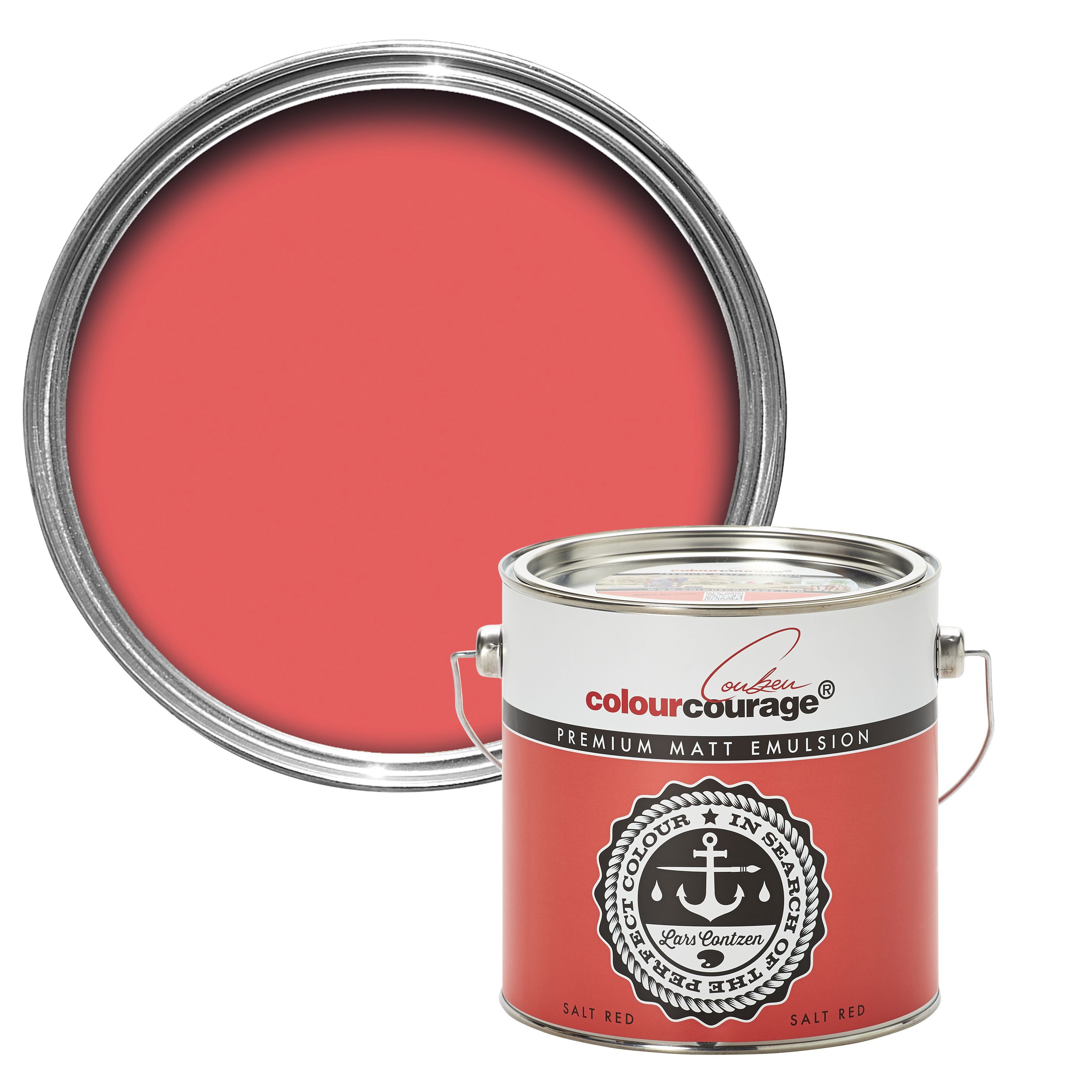 colourcourage Salt red Matt Emulsion paint 2.5L | Departments | DIY at B&Q