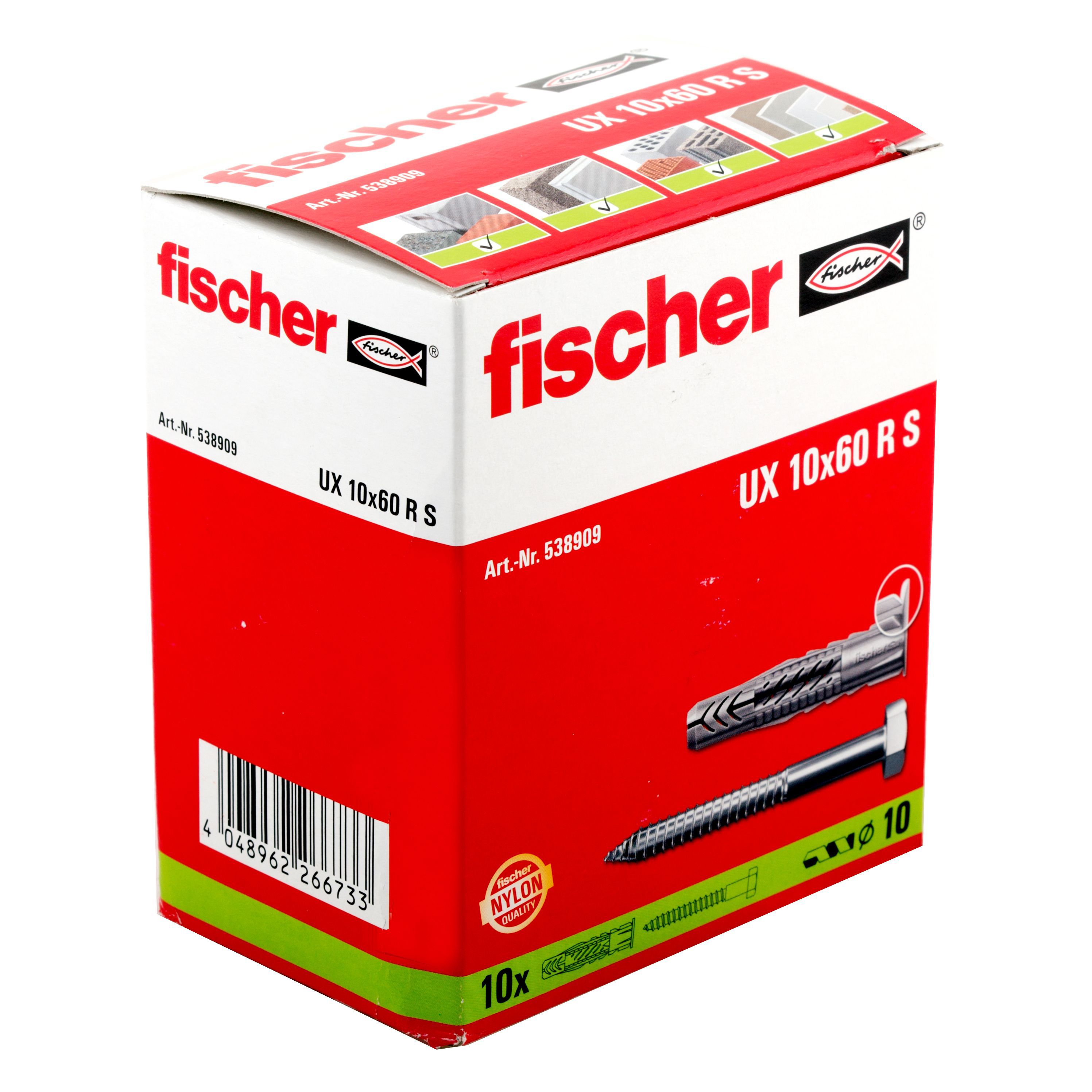 Fischer Nylon Multipurpose plug, Pack of 10 | Departments | DIY at B&Q