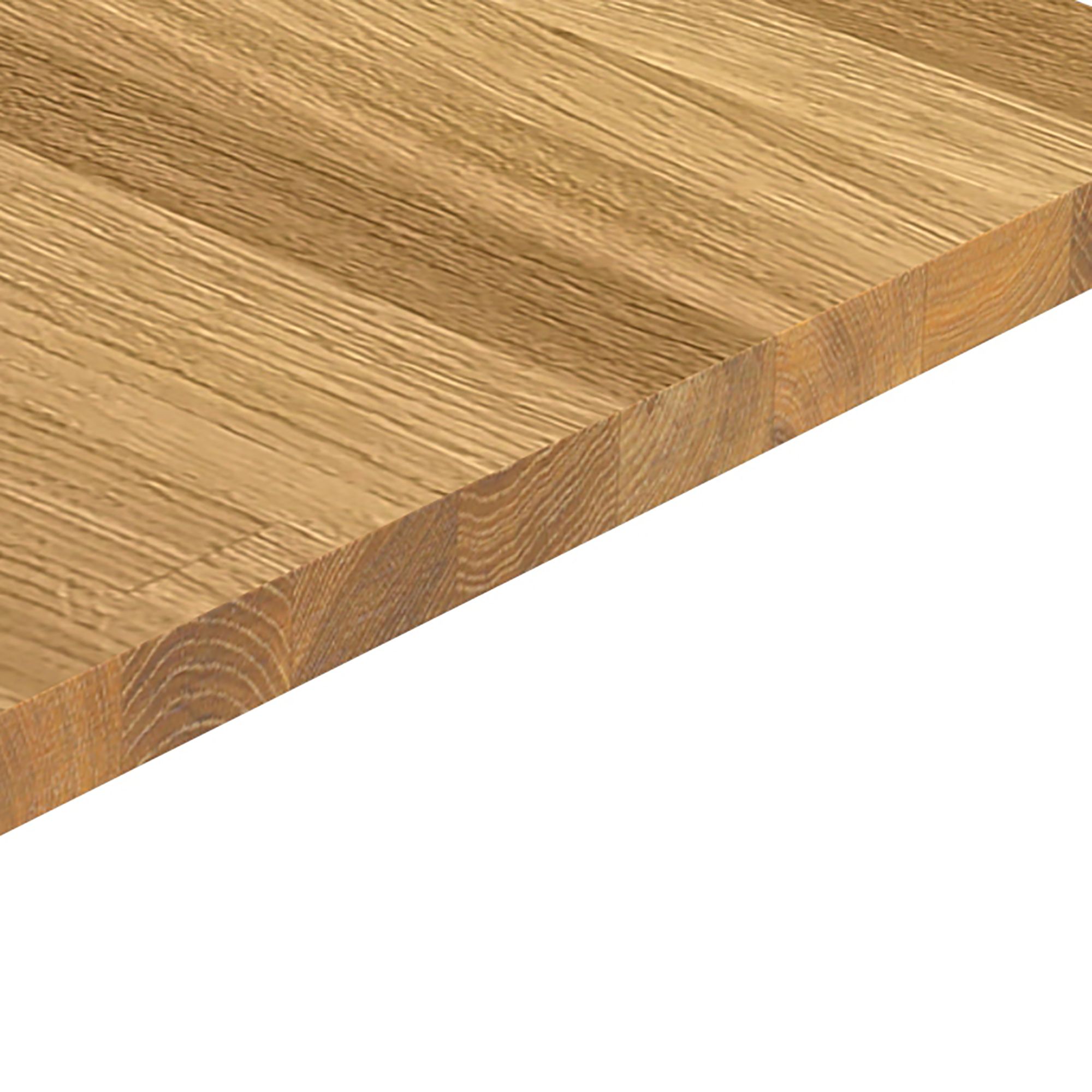 40mm Oak Classic Oiled Solid oak Chamfered Kitchen Worktop, (L)3000mm ...