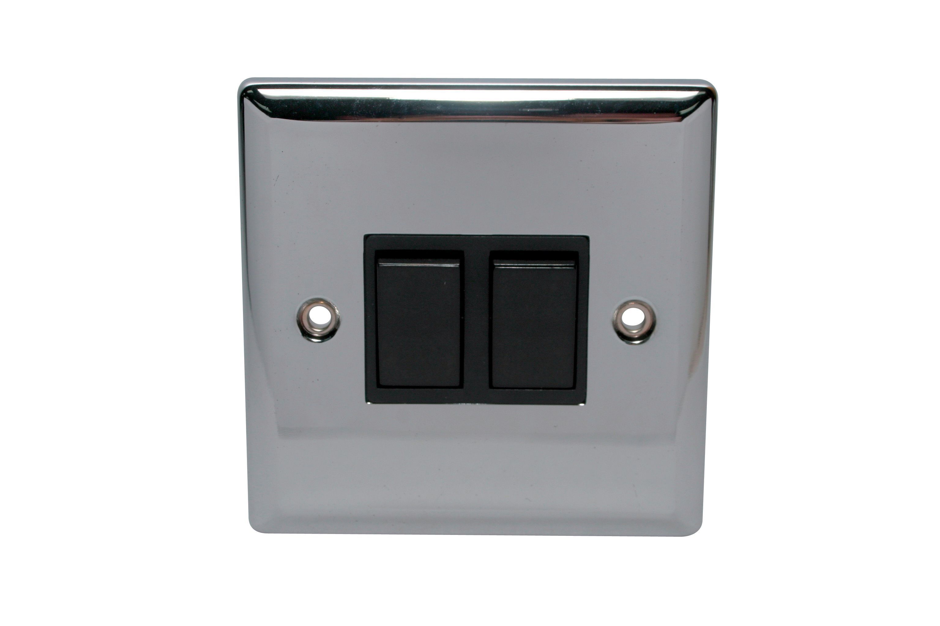 Holder 10A 2-Way Double Polished chrome Toggle switch | Departments ...
