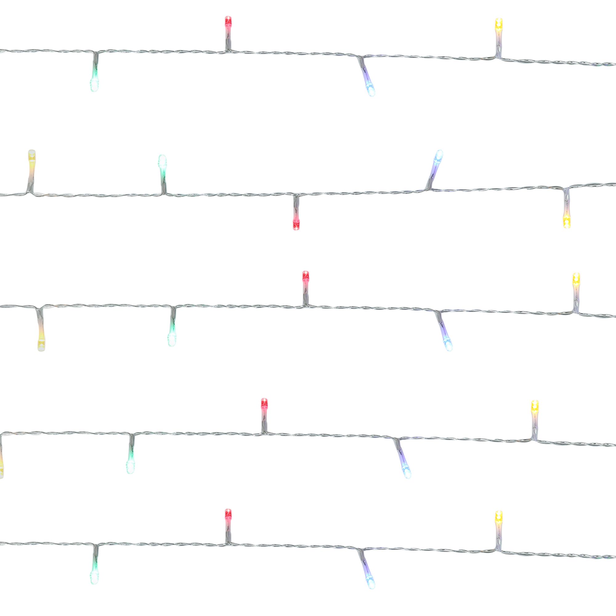 50 Multicolour LED String lights With timer function Clear cable