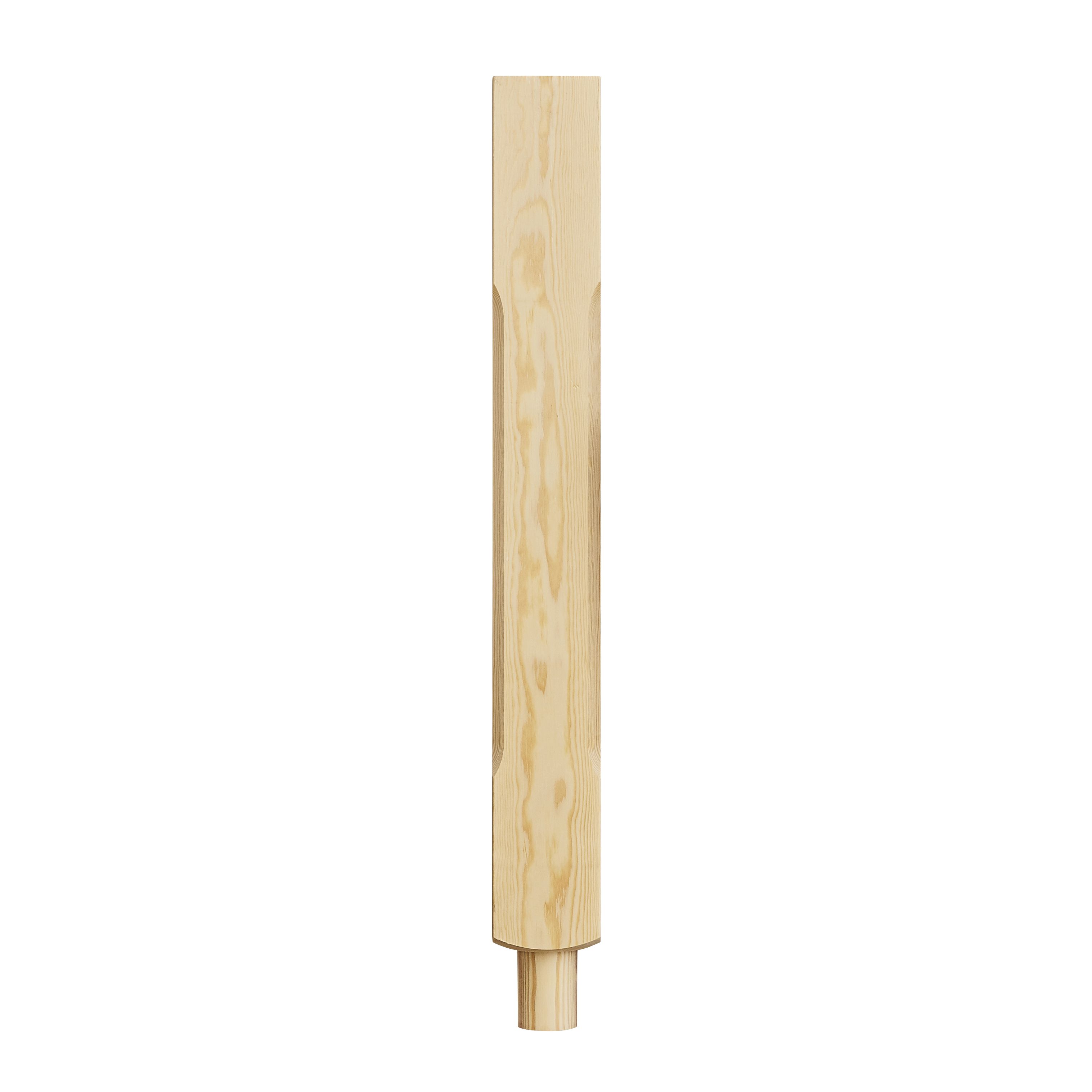 Natural Pine Stop chamfered newel post (H)725mm (W)82mm | Departments ...