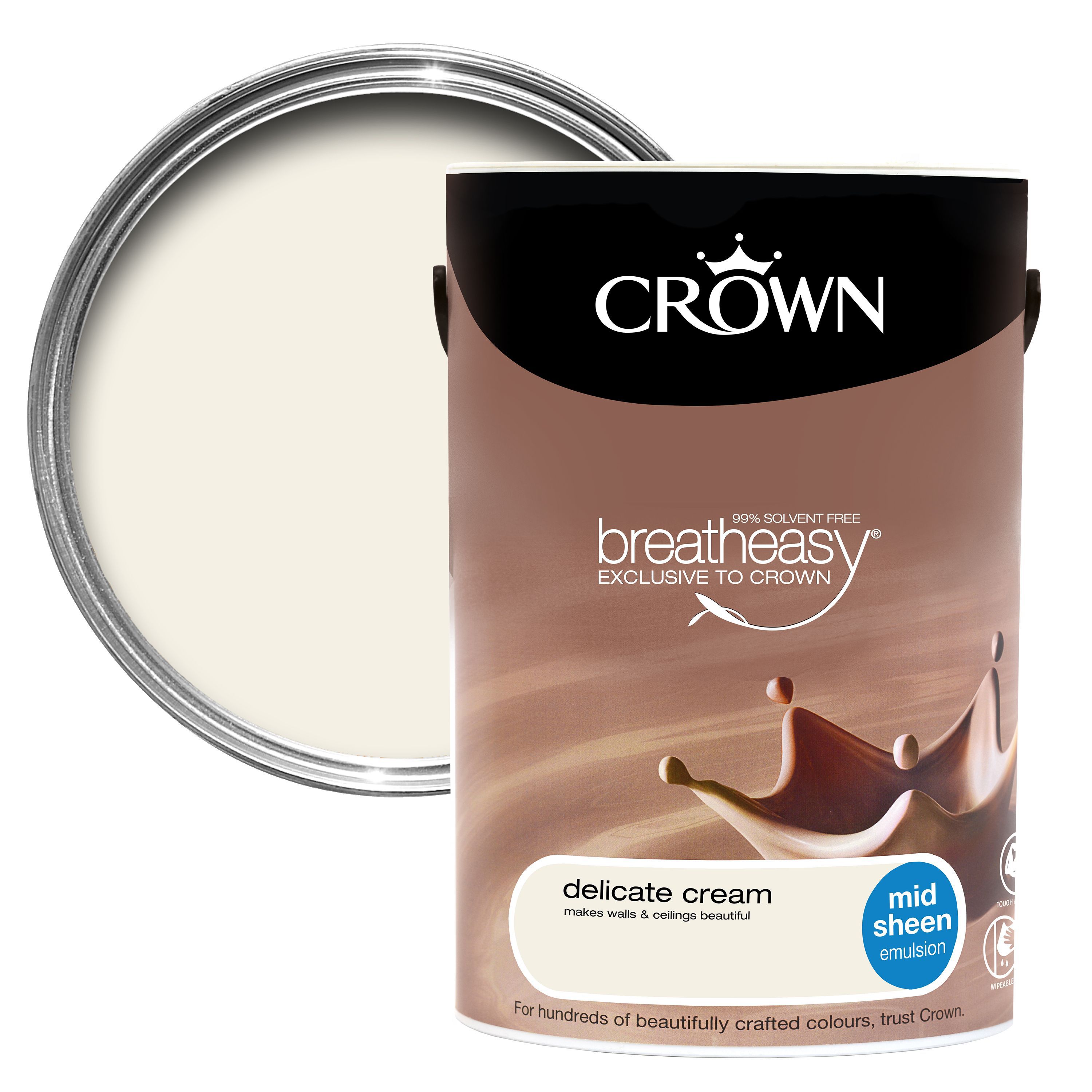 Crown Breatheasy Spotlight Mid Sheen Emulsion Paint 5L | Departments ...